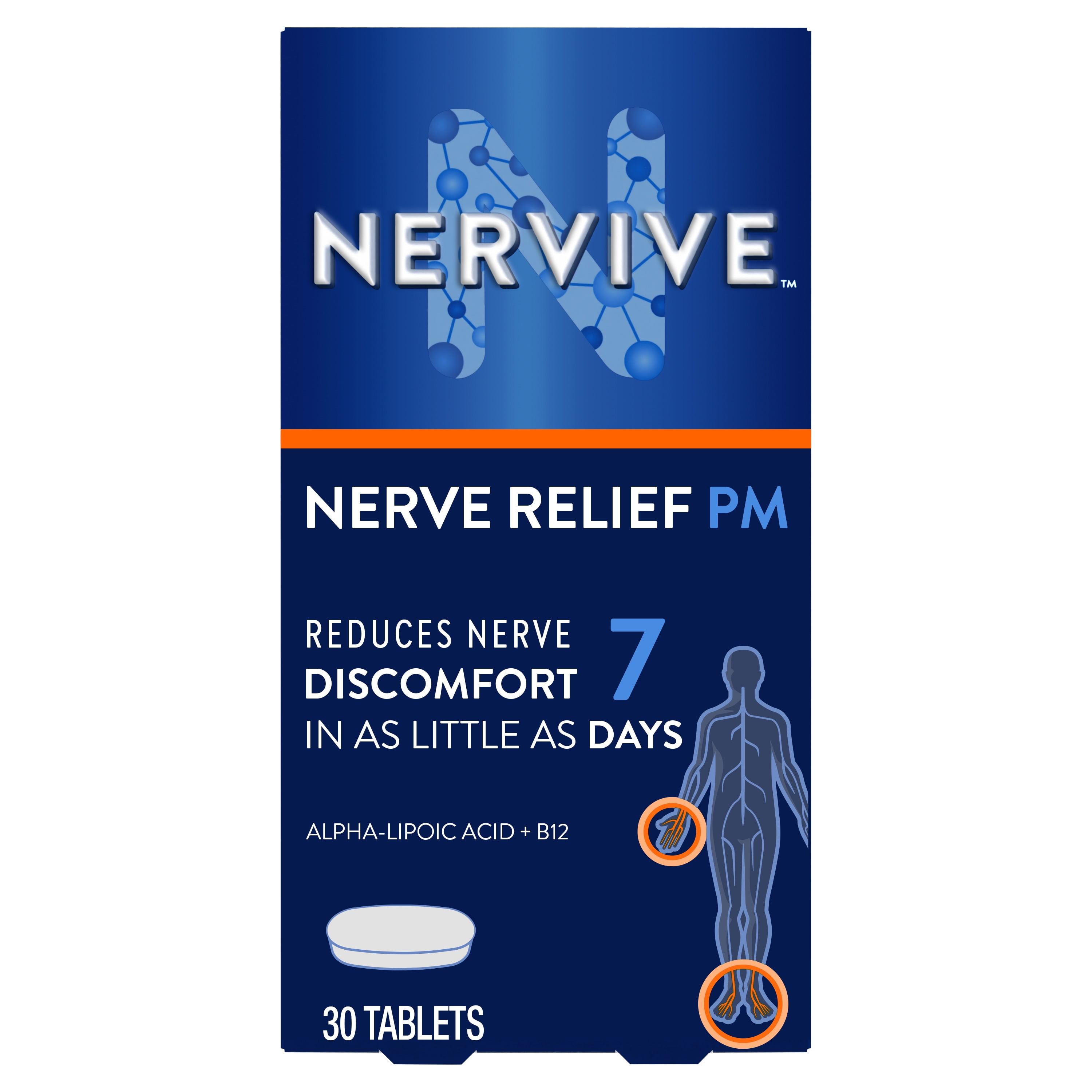 Nervive PM Nerve Relief: Alpha Lipoic Acid, Vitamins B1 & B6, 30 ...