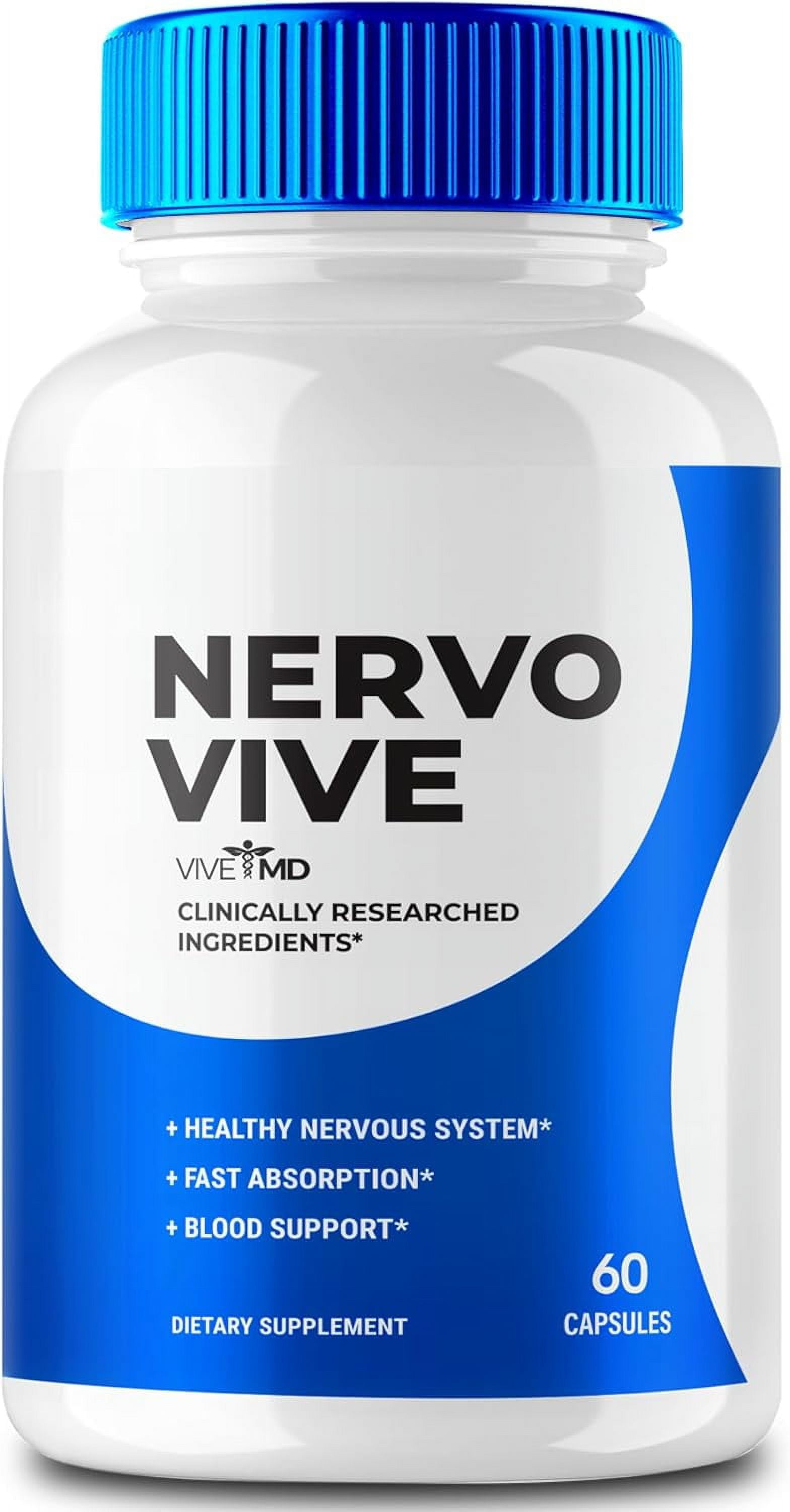 NervoVive Capsules, Nervo Vive Brain Supplement Memory and Focus (60 ...