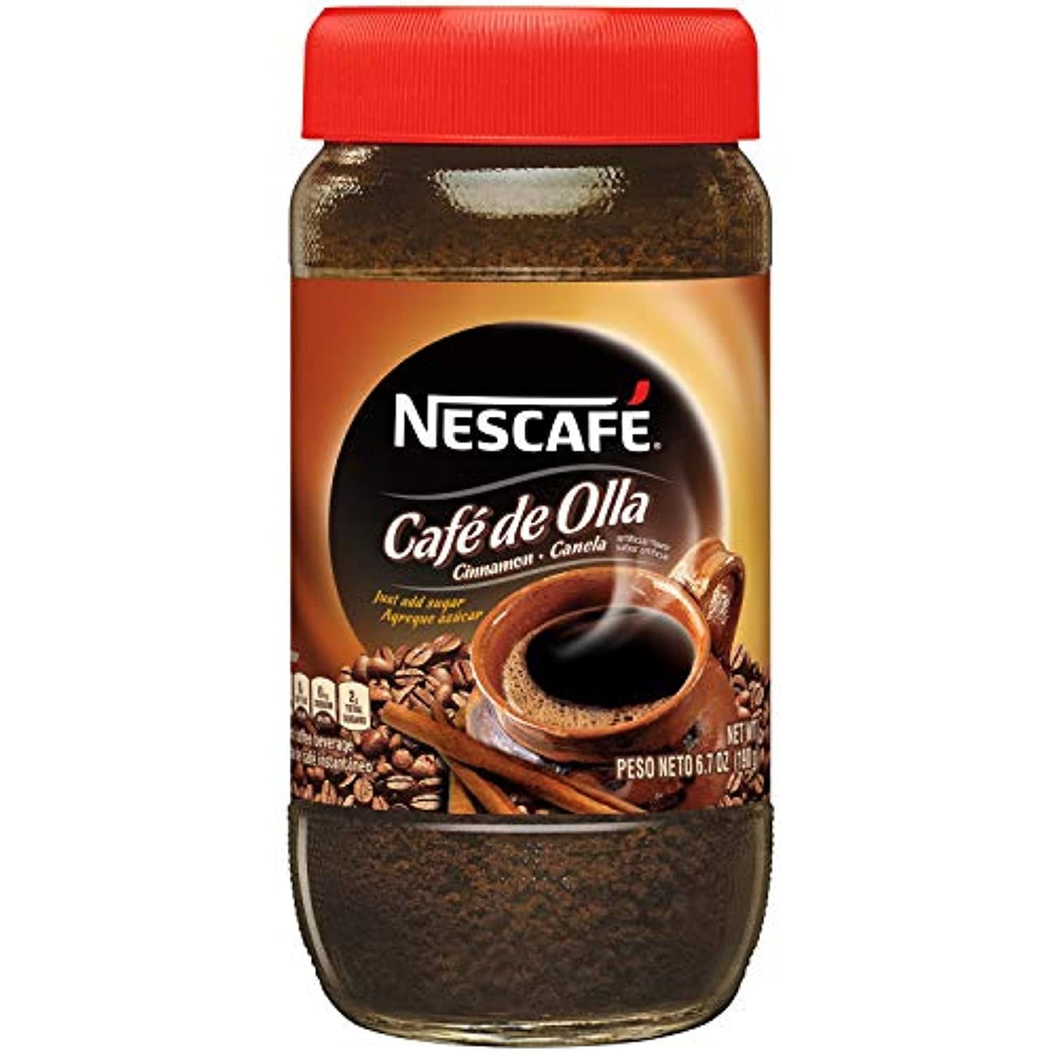 Nescafé Café De Olla Instant Coffee, Cinnamon, 6.7 Oz, Pack of 2 ...