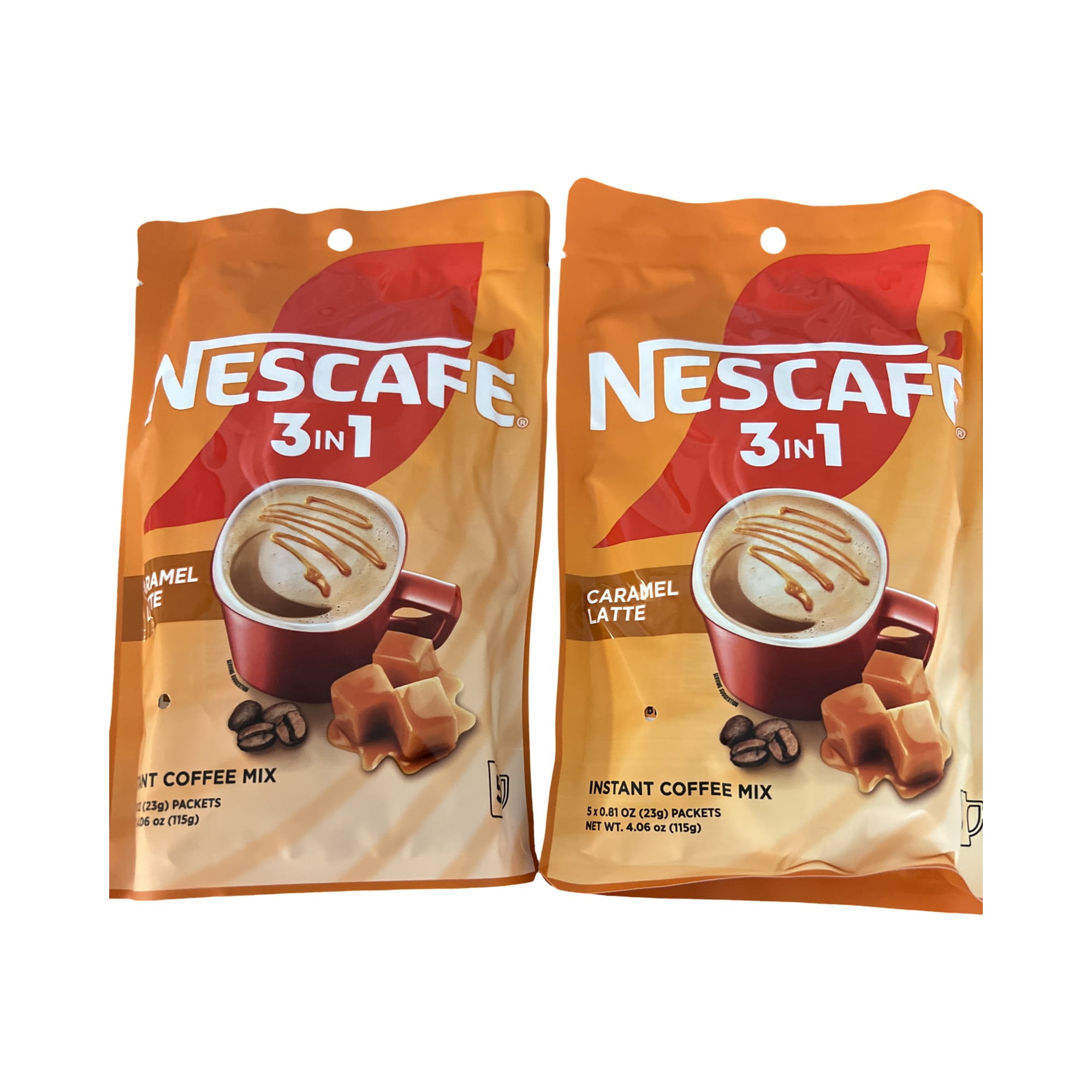 Nescafé Caramel Latte 3-in-1 Instant Coffee Packets, 4.06 oz, 2 Pack ...