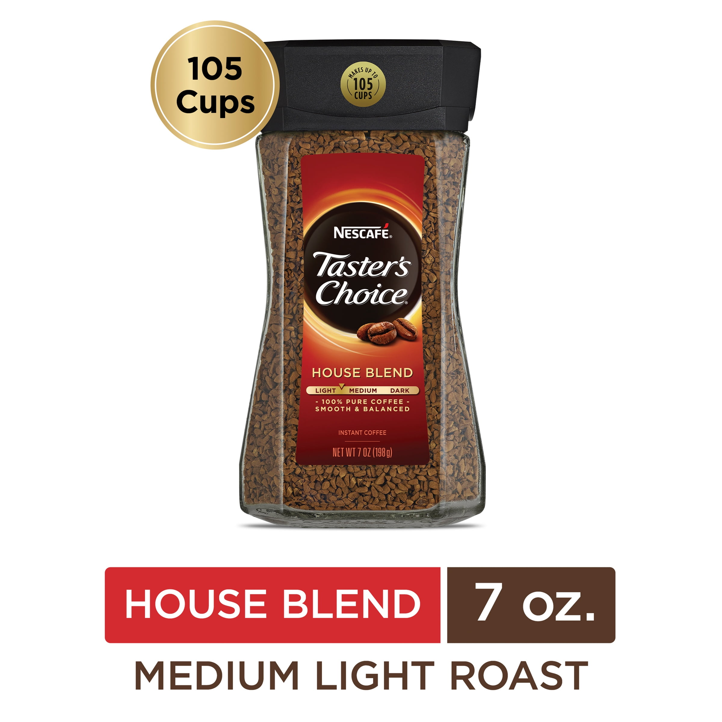 Nescafé Taster's Choice House Blend, Natural Light Medium Roast Instant ...