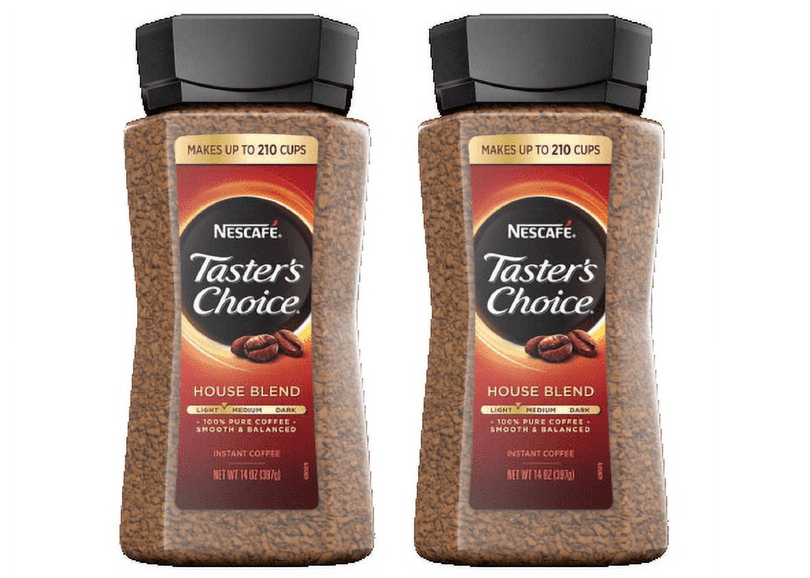 Nescaf Taster's Choice Instant Coffee, House Blend, 14 oz, 2 Pack ...