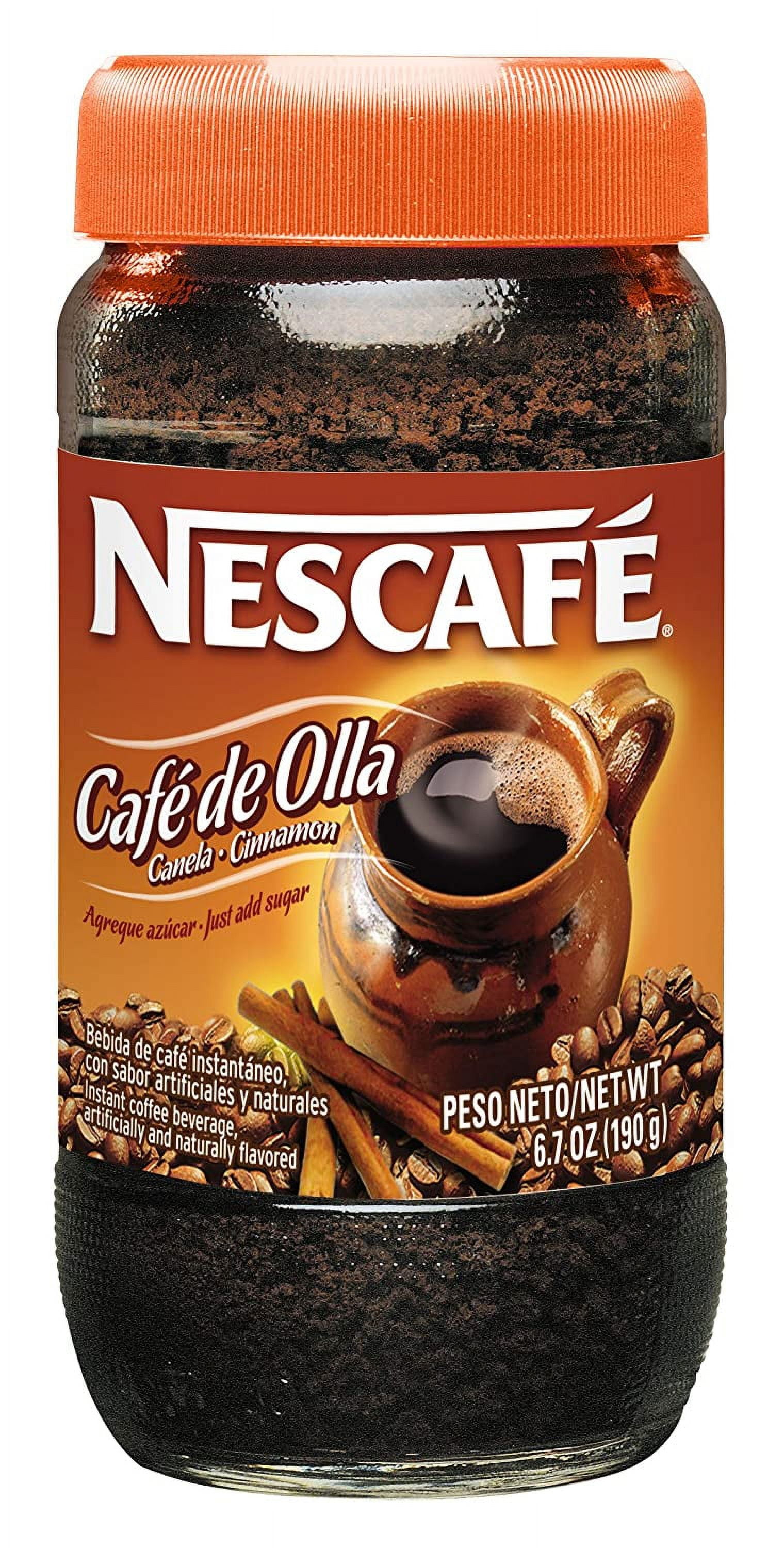 Nescafe Cafe De Olla Instant Coffee, Cinnamon, 6.7-Ounce Jars (Pack of ...