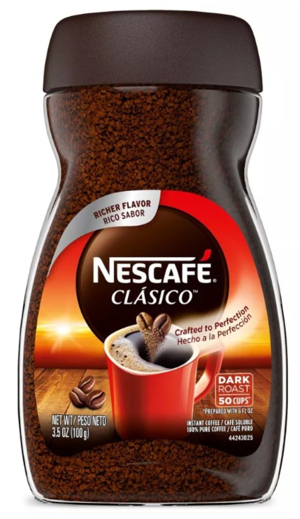 Nescafé Clasico Pure Instant Coffee 3.5 oz (Pack of 32) - Walmart.com