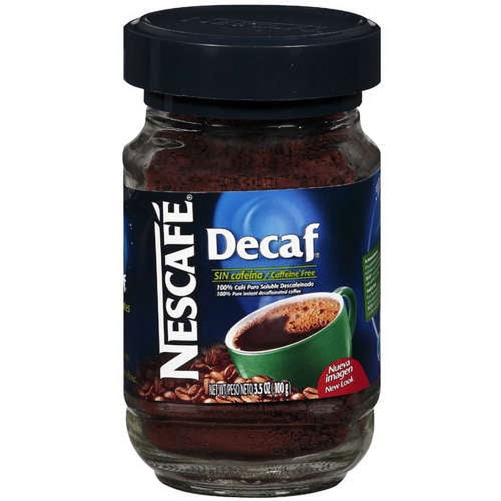 Nescafe Decaf: Decaffeinated Dry & Pure Instant Coffee, 3.5 Oz ...