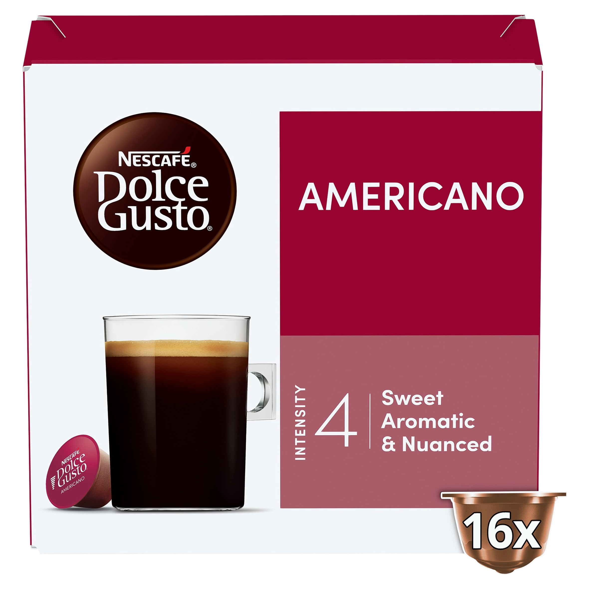 Nescafe Dolce Gusto Americano Coffee Pods 16 Pack 136g Imported from ...