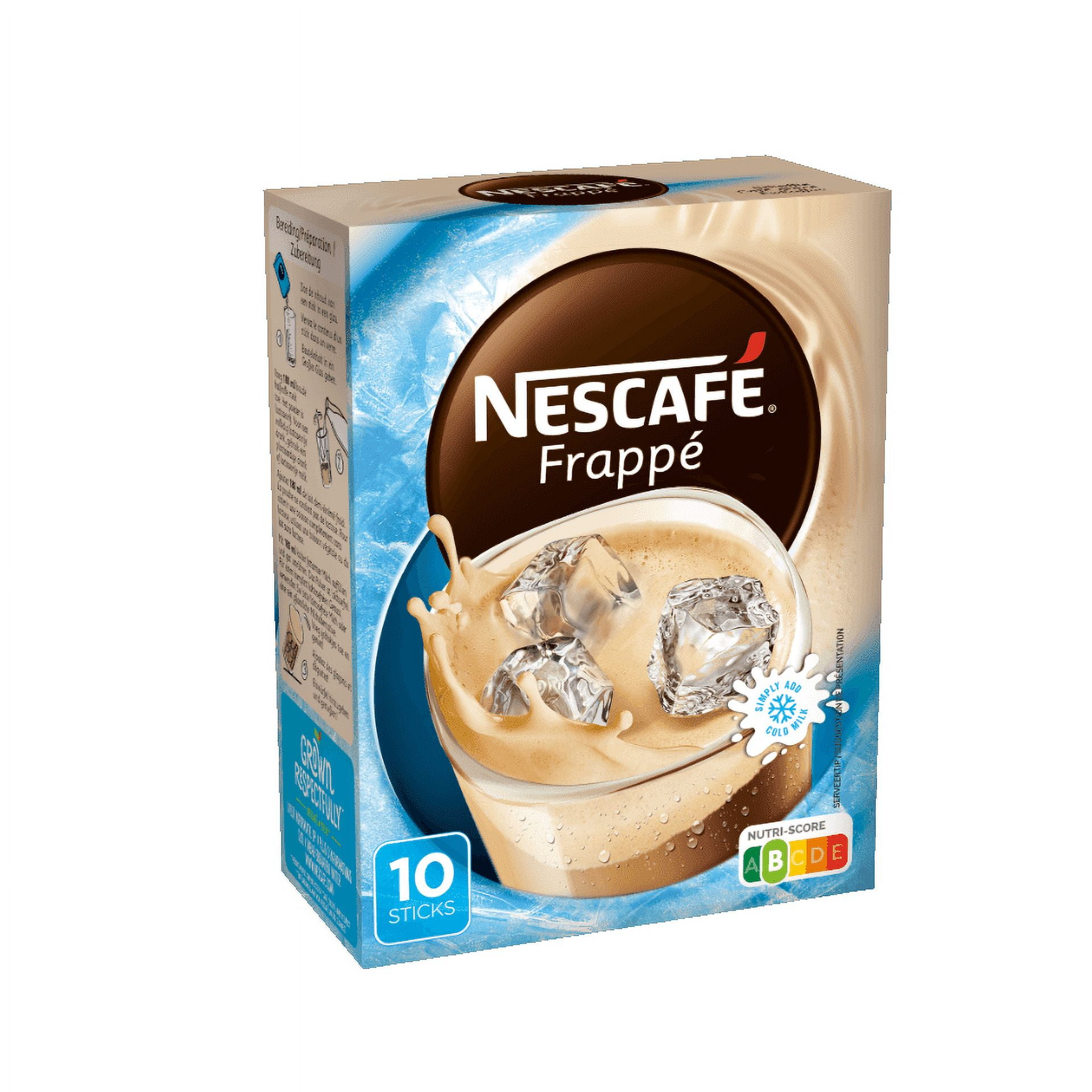 Nescafe FRAPPE instant Iced Coffee -10 sticks- 140g - Walmart.com