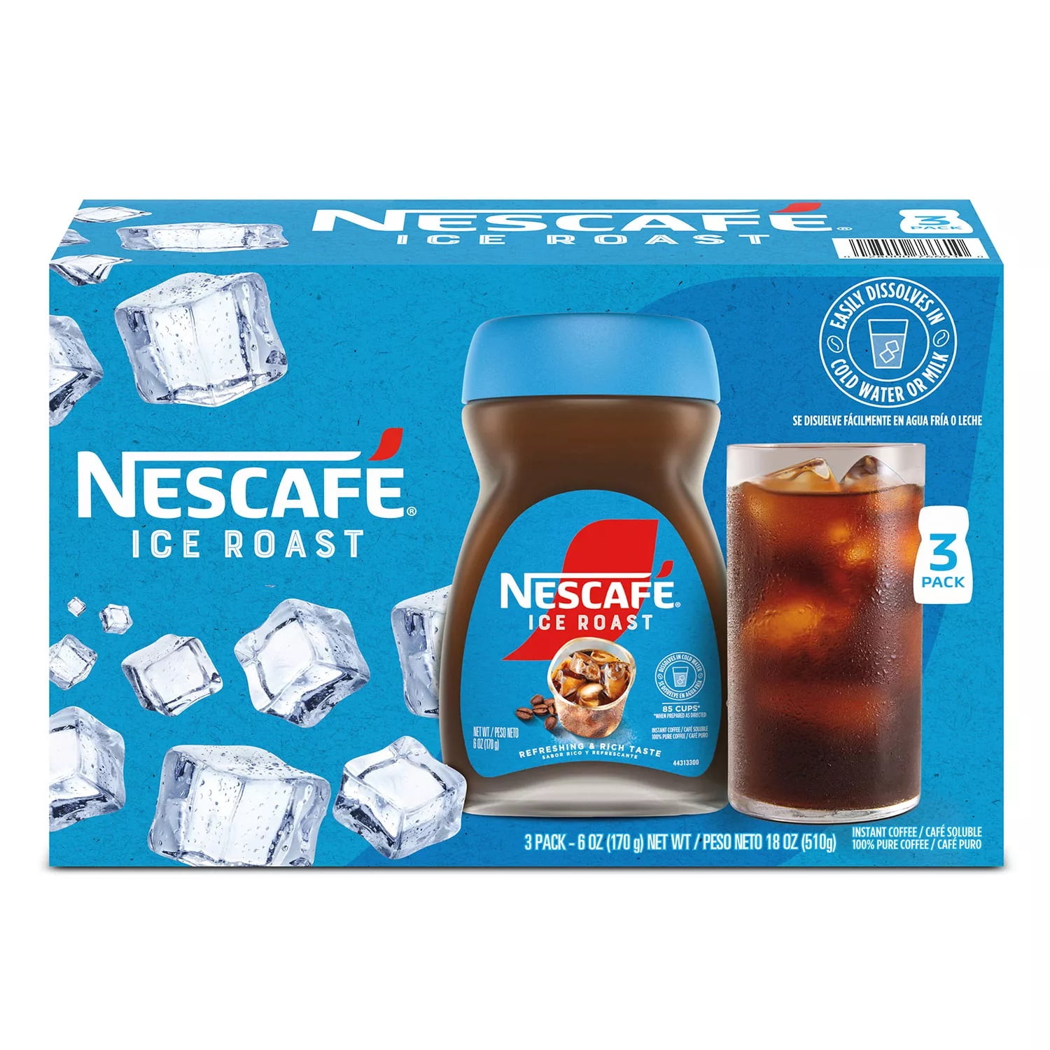 Nescafe Ice Roast Instant Coffee, 6 Ounce (Pack of 3) - Walmart.com