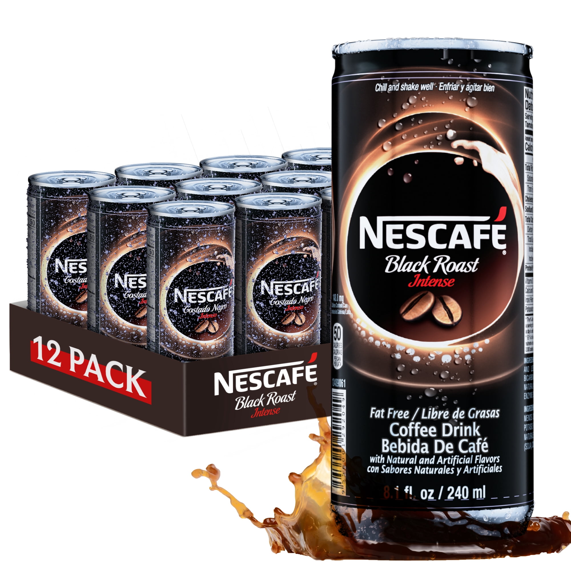 Nescafe Iced Coffee Drinks in Cans - 12 Pack Canned Coffee Drinks ...