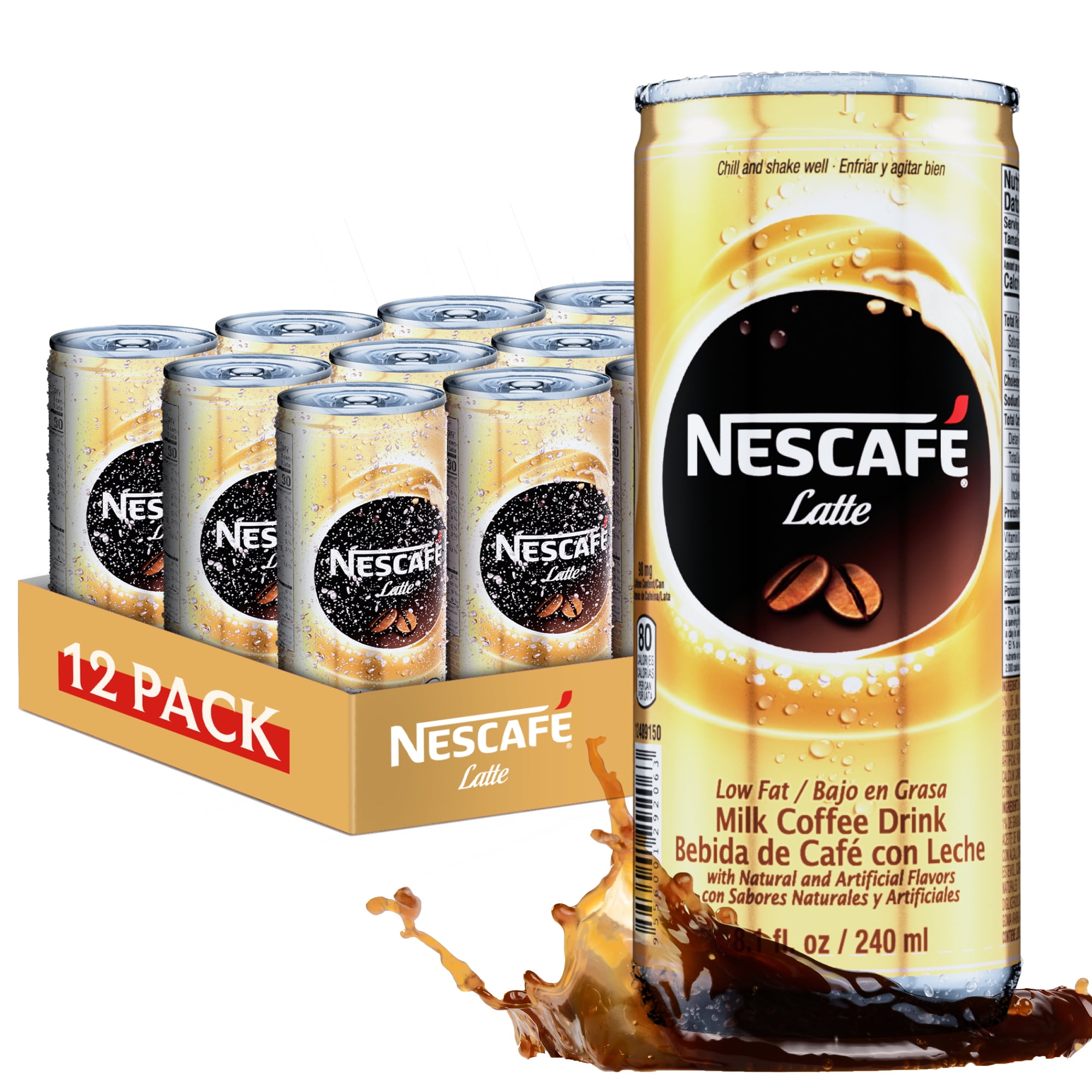 Nescafe Iced Coffee Drinks in Cans - 12 Pack Canned Coffee Drinks ...