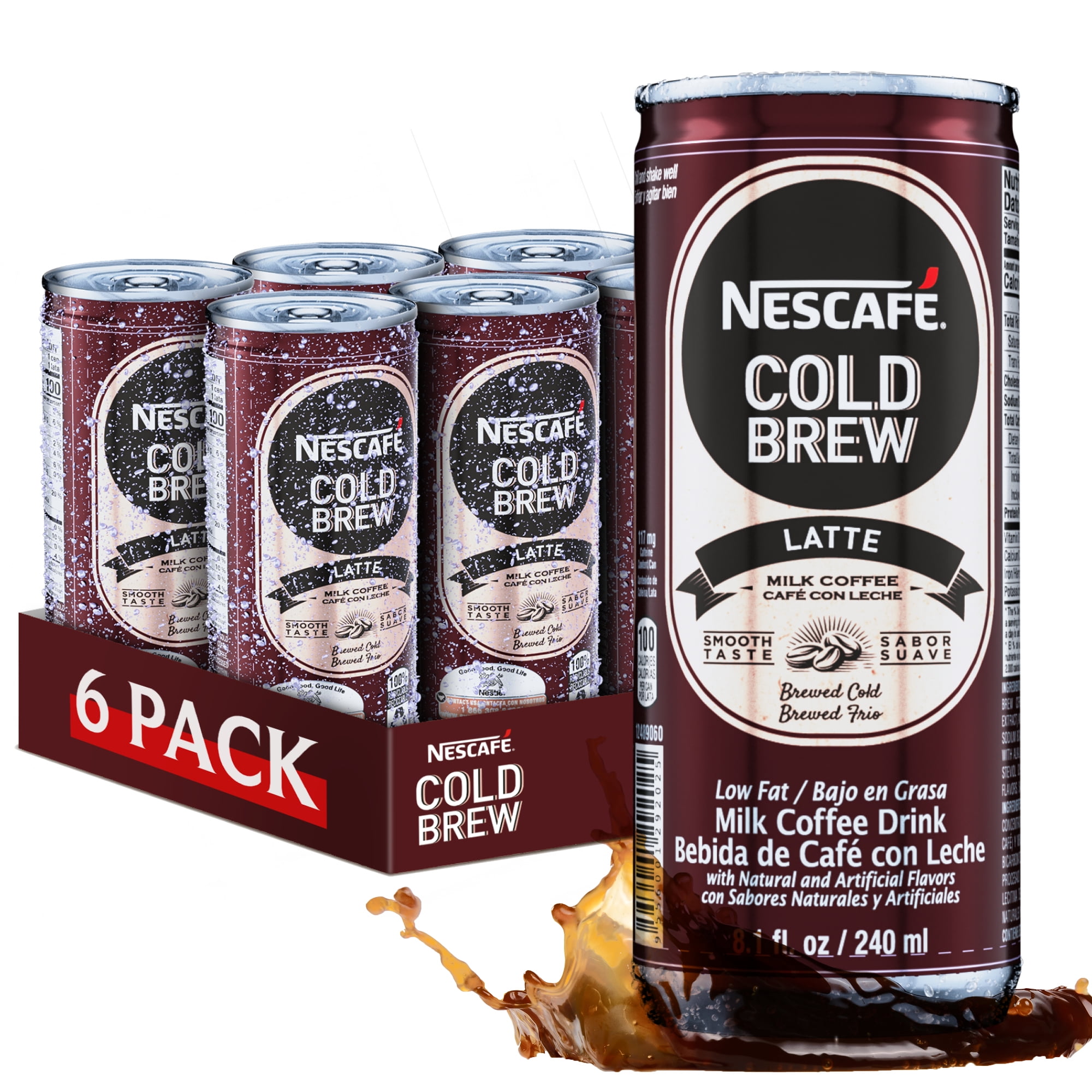 Nescafe Iced Coffee Drinks in Cans - 6 Pack Canned Coffee Drinks ...