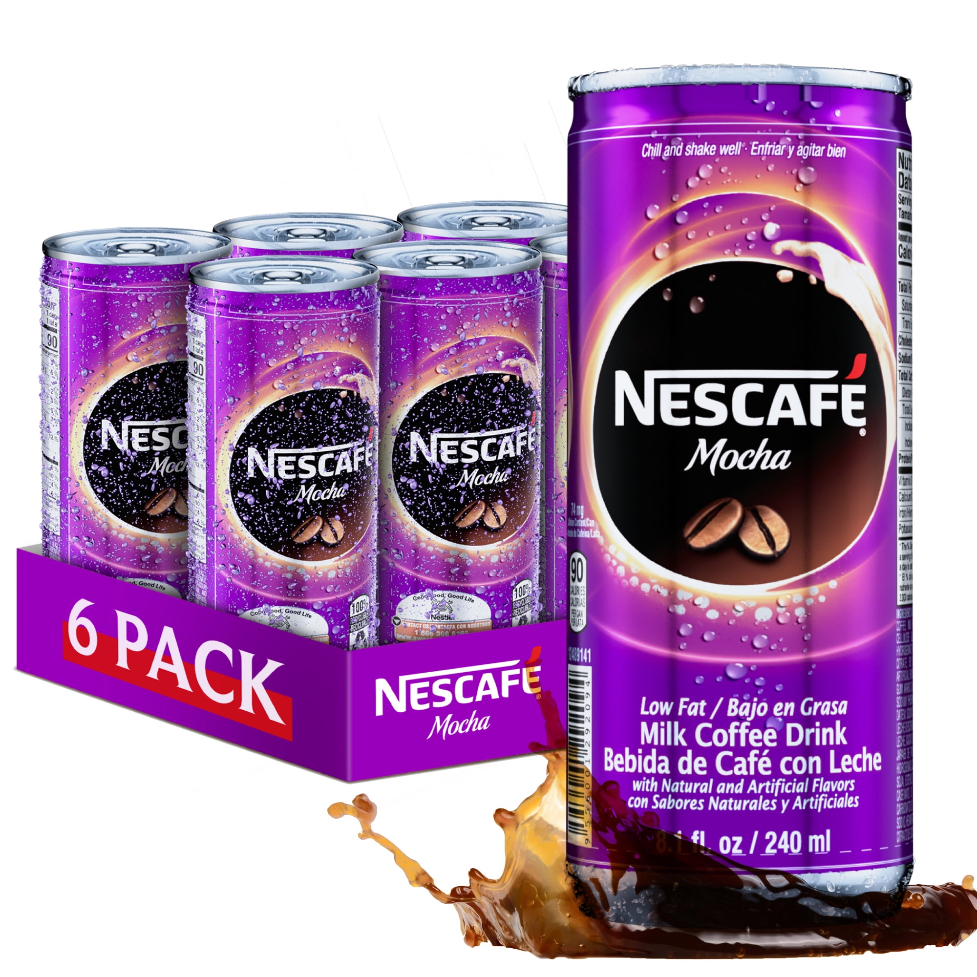 Nescafe Iced Coffee Drinks in Cans - 6 Pack Canned Coffee Drinks ...