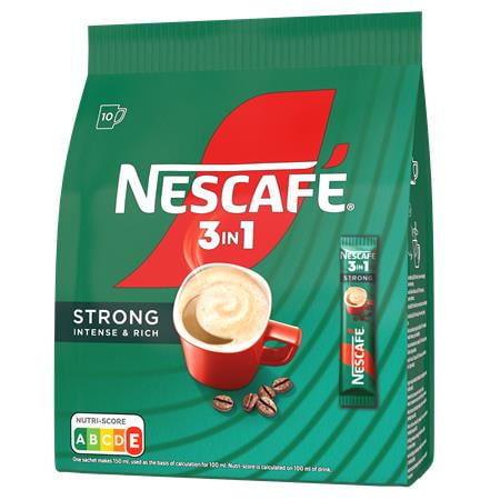 Nescafe STRONG Instant Coffee 3in1 -1 bag/10 sachets- - Walmart.com