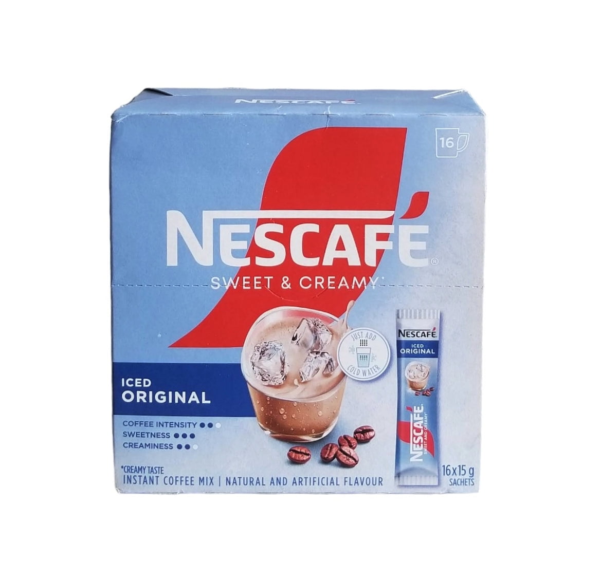 Nescafe Sweet & Creamy Iced Original Instant Coffee, 16 x 15g Single ...