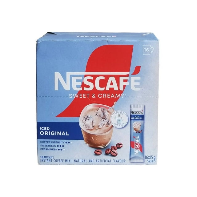 Nescafe Sweet & Creamy Iced Original Instant Coffee, 16 x 15g Single ...