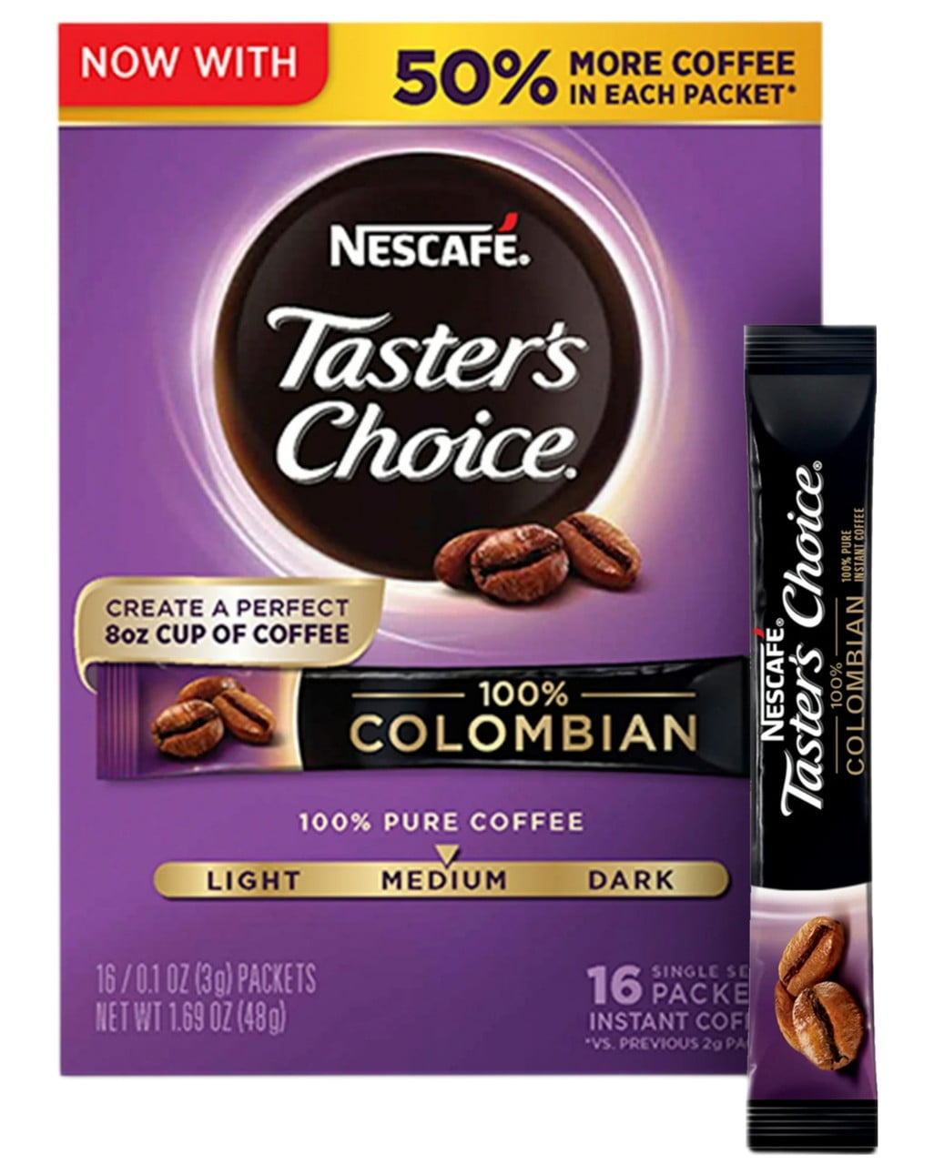 Nescafe Taster's Choice Colombian Roast, Medium Roast Instant Coffee ...