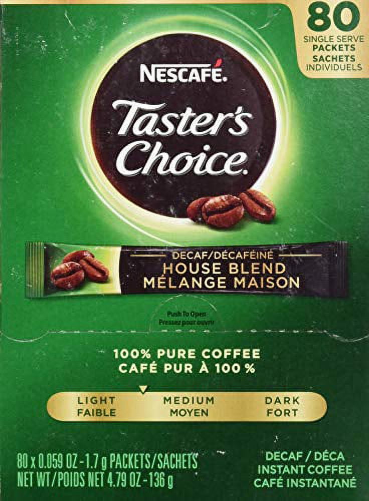 Nescafe Taster's Choice Decaf Instant Coffee, 80 Count Single Stick ...