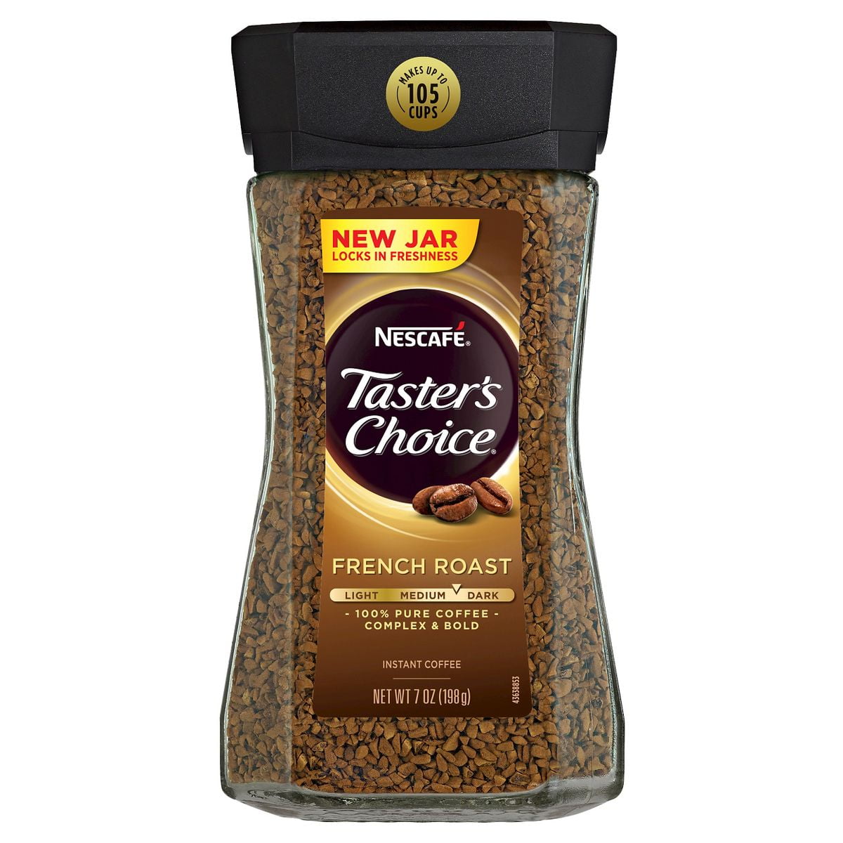 NESCAFÉ Taster's Choice Instant Coffee, French Roast, Medium Dark, 7oz ...