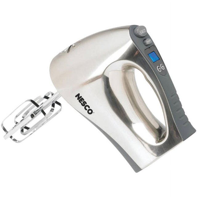 Nesco HM-350 16-Speed Hand Mixer with Digital Controls, Stainless Steel ...
