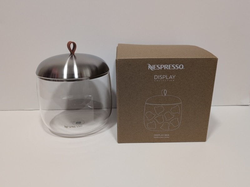 Nespresso Display Collection Mia Glass Capsule Container Dispenser Pods ...