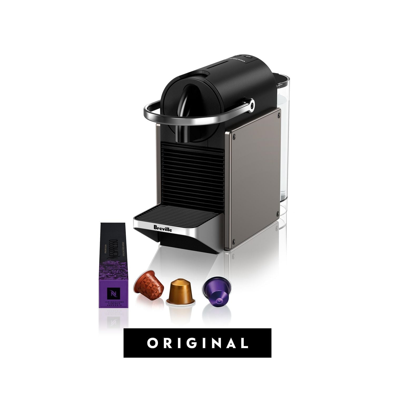Nespresso Pixie Espresso Machine by Breville, Titan - BEC440TTN - Walmart.com