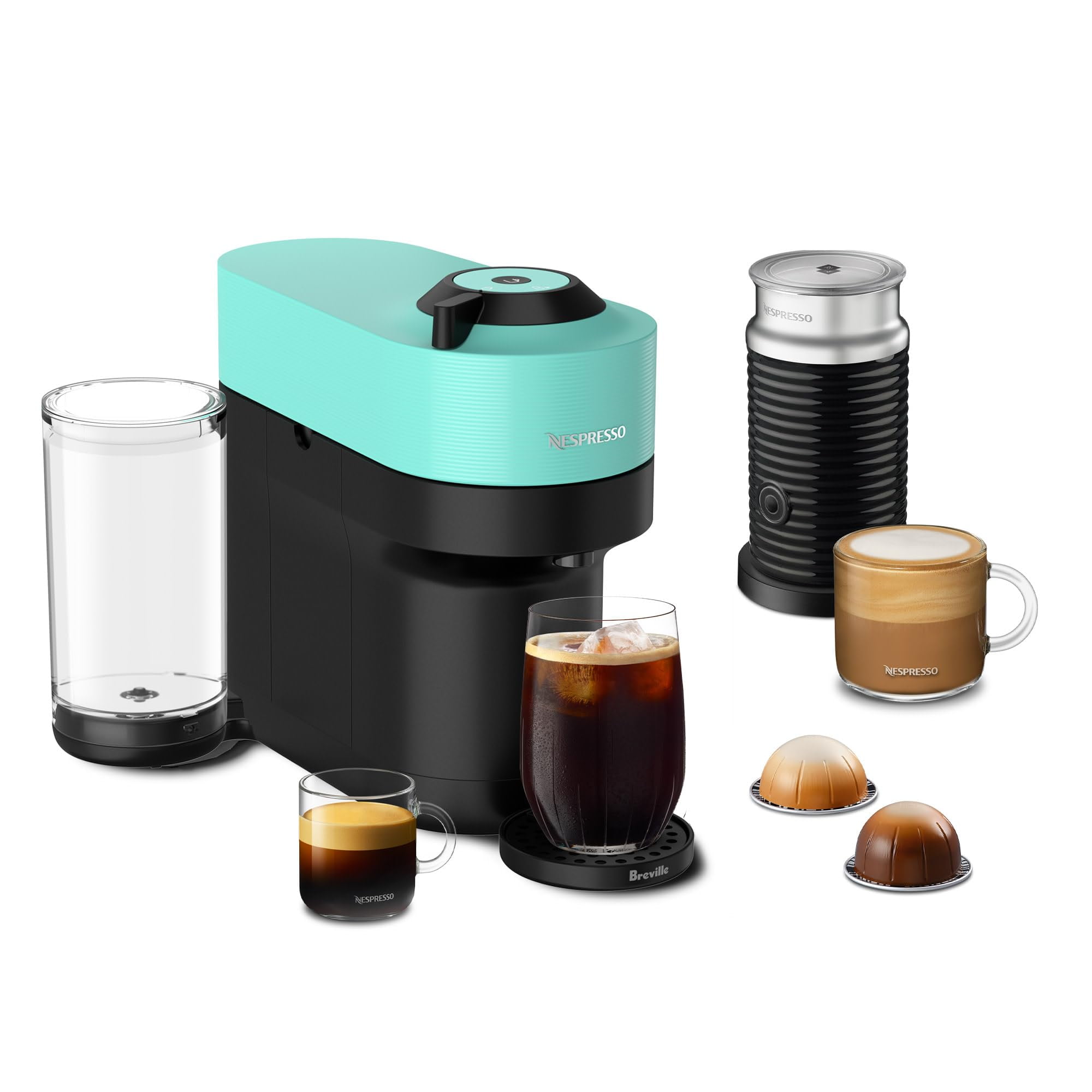 Nespresso Vertuo Pop+ Coffee and Espresso Maker by Breville with Milk ...