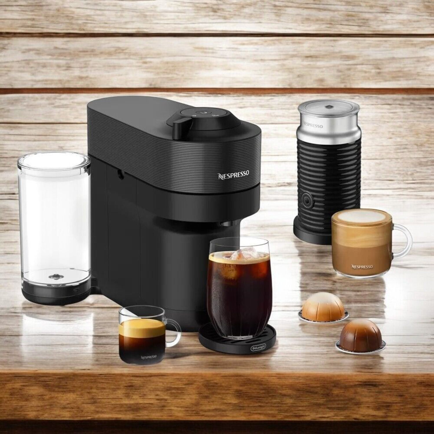Nespresso Vertuo Pop+ Combination Espresso and Coffee Maker with Milk ...