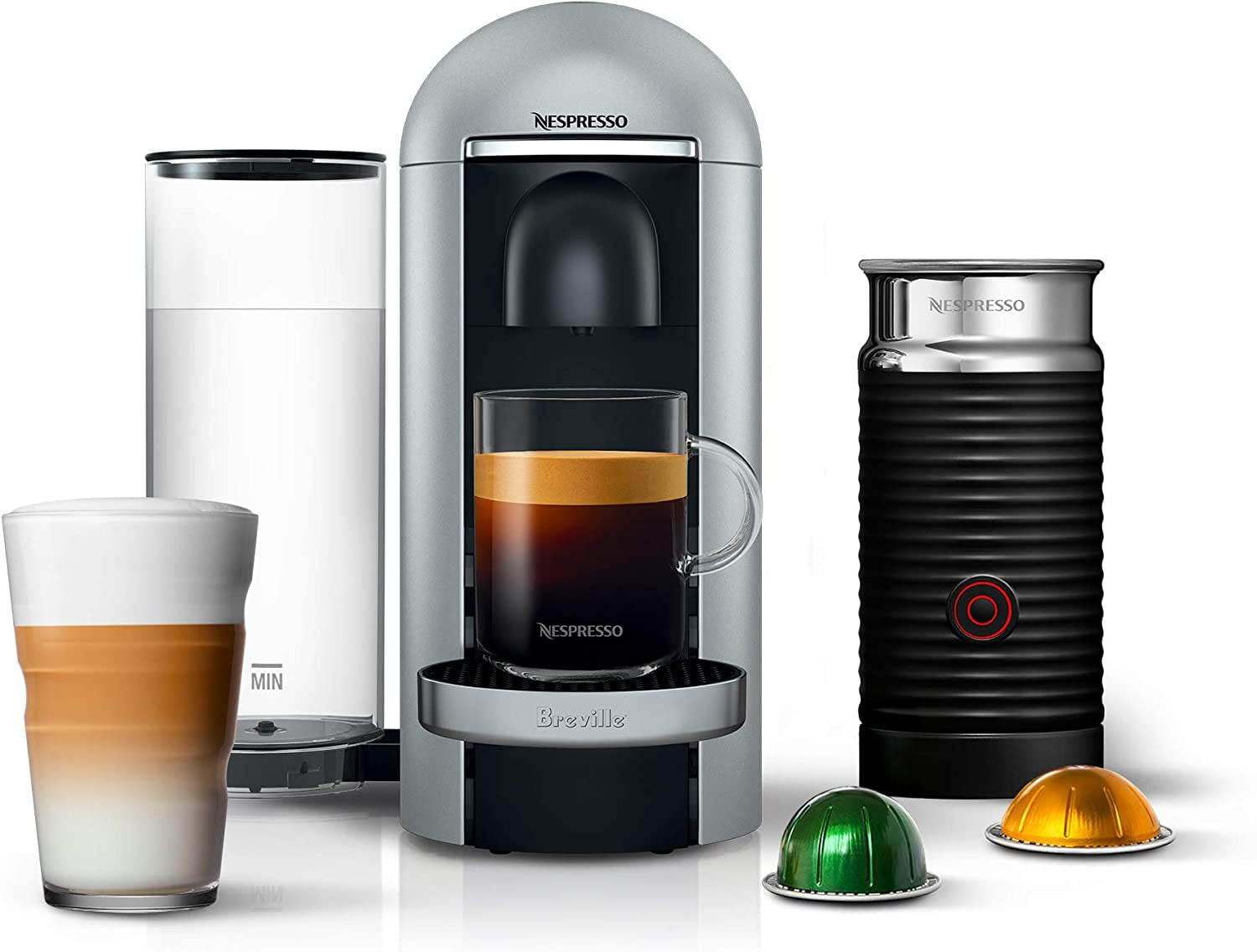 Nespresso VertuoPlus Deluxe Coffee and Espresso Machine Bundle with ...