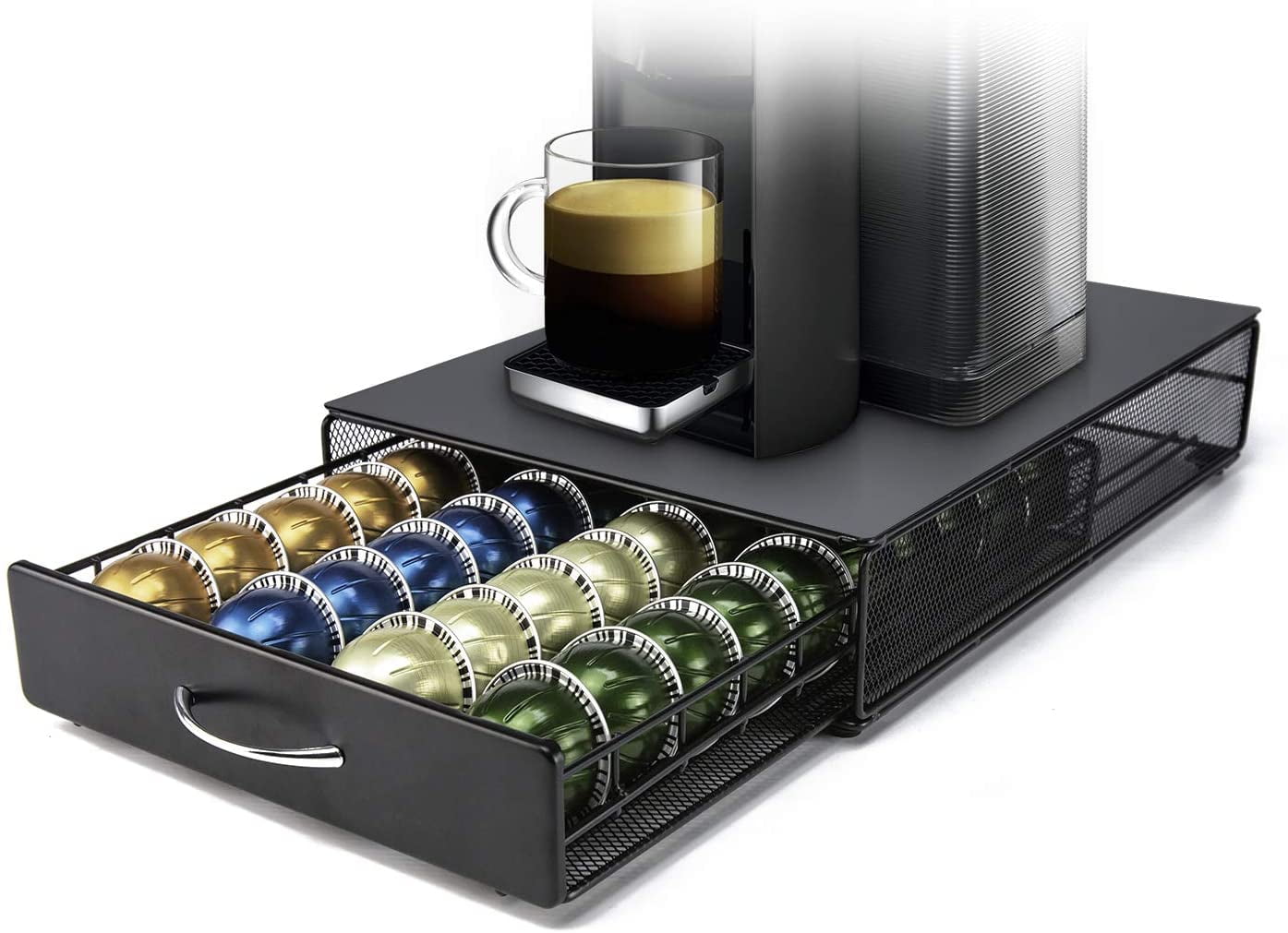 Nespresso Vertuoline Capsule Storage Drawer Vertuo Coffee Holder Metal ...