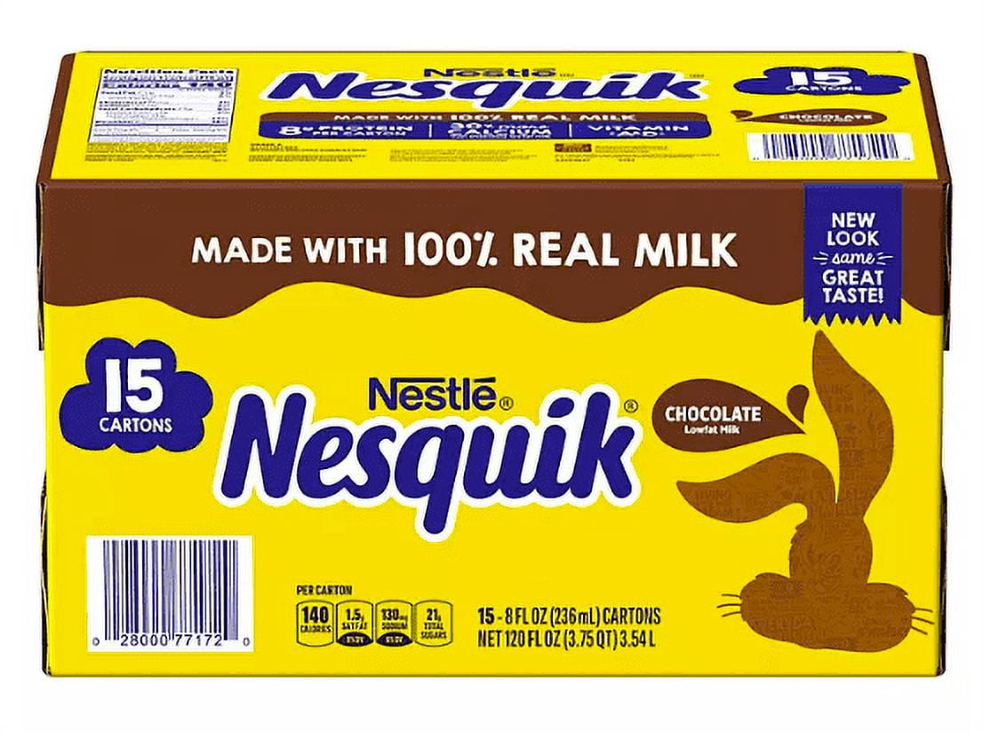 Nesquik Bottled Chocolate Milk, Flavored Pack (8 fl. oz., 15 pk ...