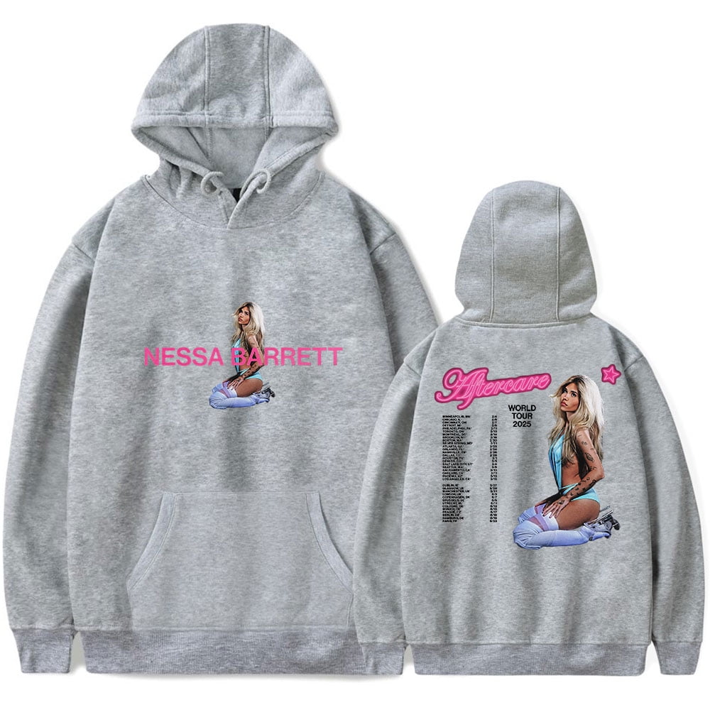 Nessa Barrett Aftercare World Tour 2025 Hoodie Women Men Long Sleeve Hooded Pullover Sweatshirt ...