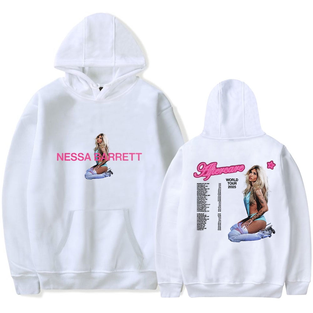 Nessa Barrett Aftercare World Tour 2025 Hoodie Women Men Long Sleeve Hooded Pullover Sweatshirt ...