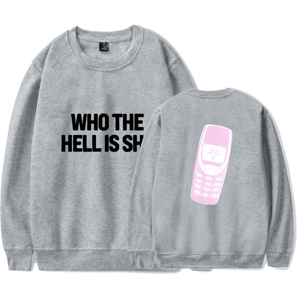 Nessa Barrett Merch Sweatshirt Who is She Long Sleeve Women Men Hip Hop ...
