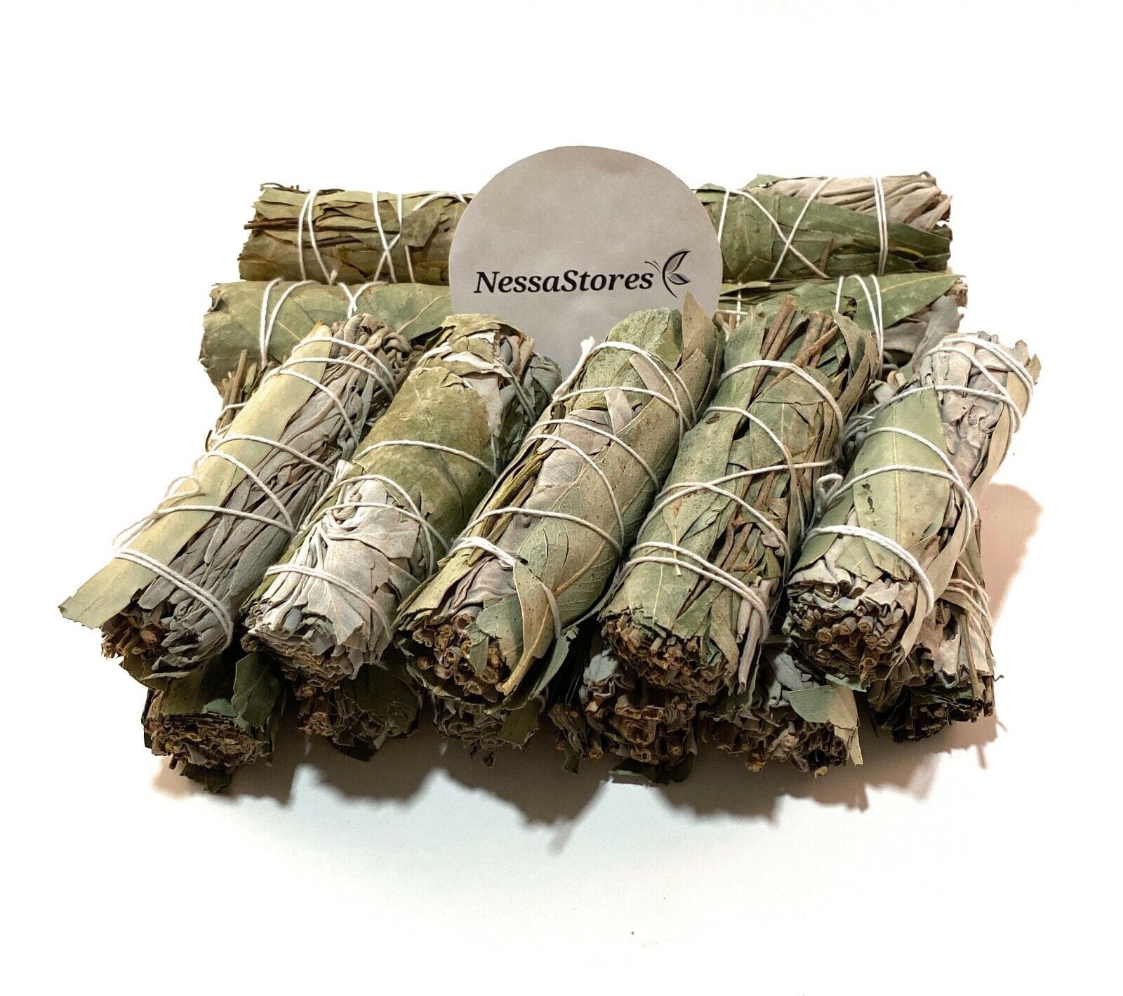 NessaStores- White Sage + Eucalyptus Smudge Stick 4" Bundle (12 pcs) #JC-167 - Walmart.com
