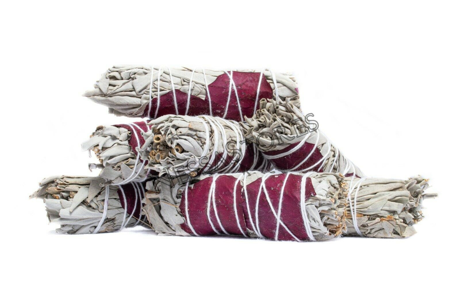 NessaStores CA White Sage + Rose Petals Smudge Stick 4" Bundle (7 pcs) #JC-159 - Walmart.com