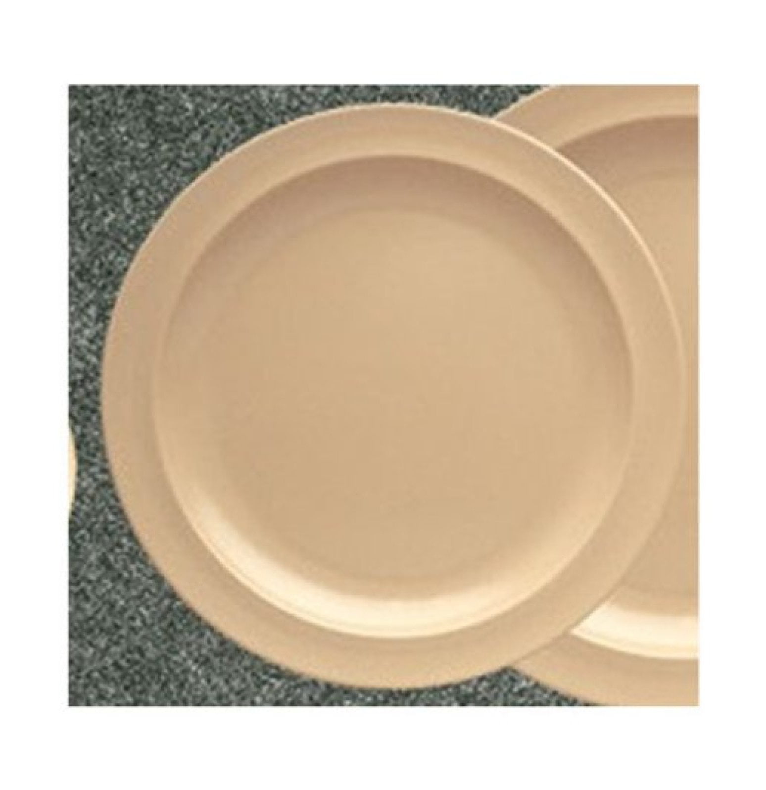 Nessico Melamine Plates, 6.5 Inch Round Dinner Plates - Tan, Heavy Duty ...
