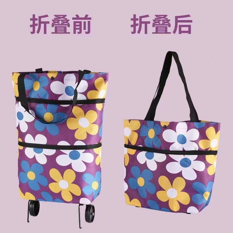 Nesstellar Portable grocery cart small trolley household folding ...