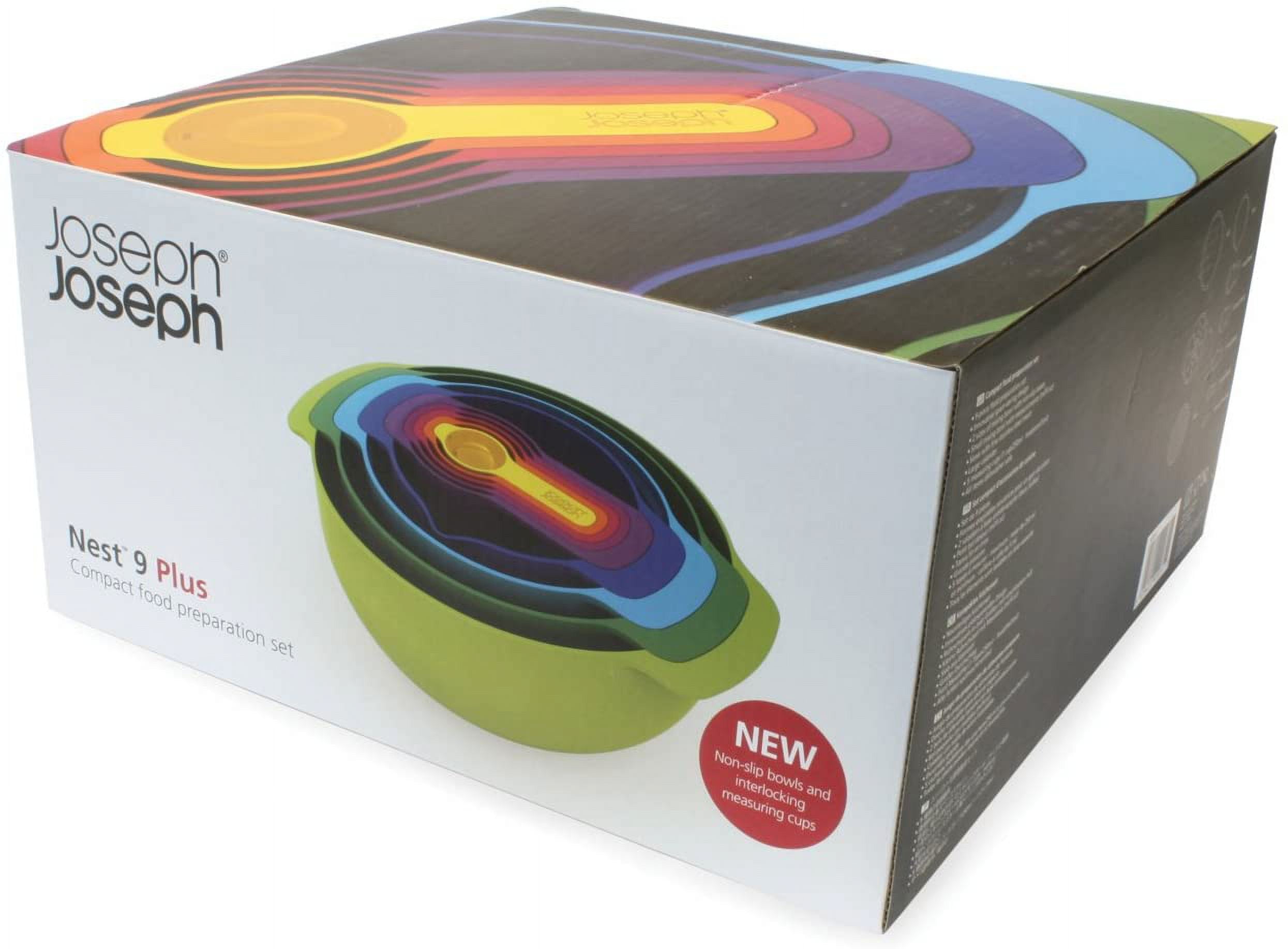 Joseph Joseph Nest 9 Plus, 9 Piece Compact Food Preparation Set with ...