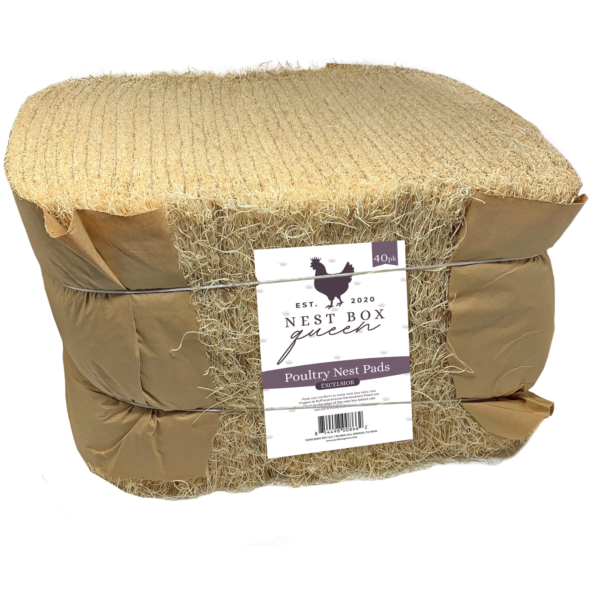 Nest Box Queen, Excelsior Nest Box Pads for Hens - 13 Inch x 13 Inch ...