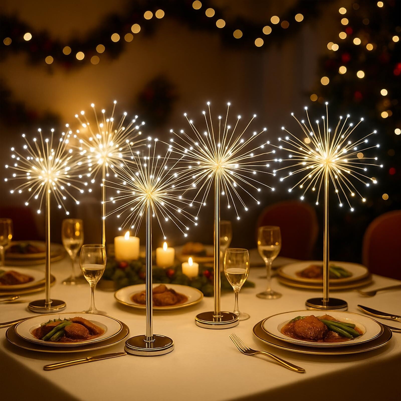 Nest and Flowers Table Lights, 2026 Upgraded Mini Table Starburst Lights with Remote, LED ...