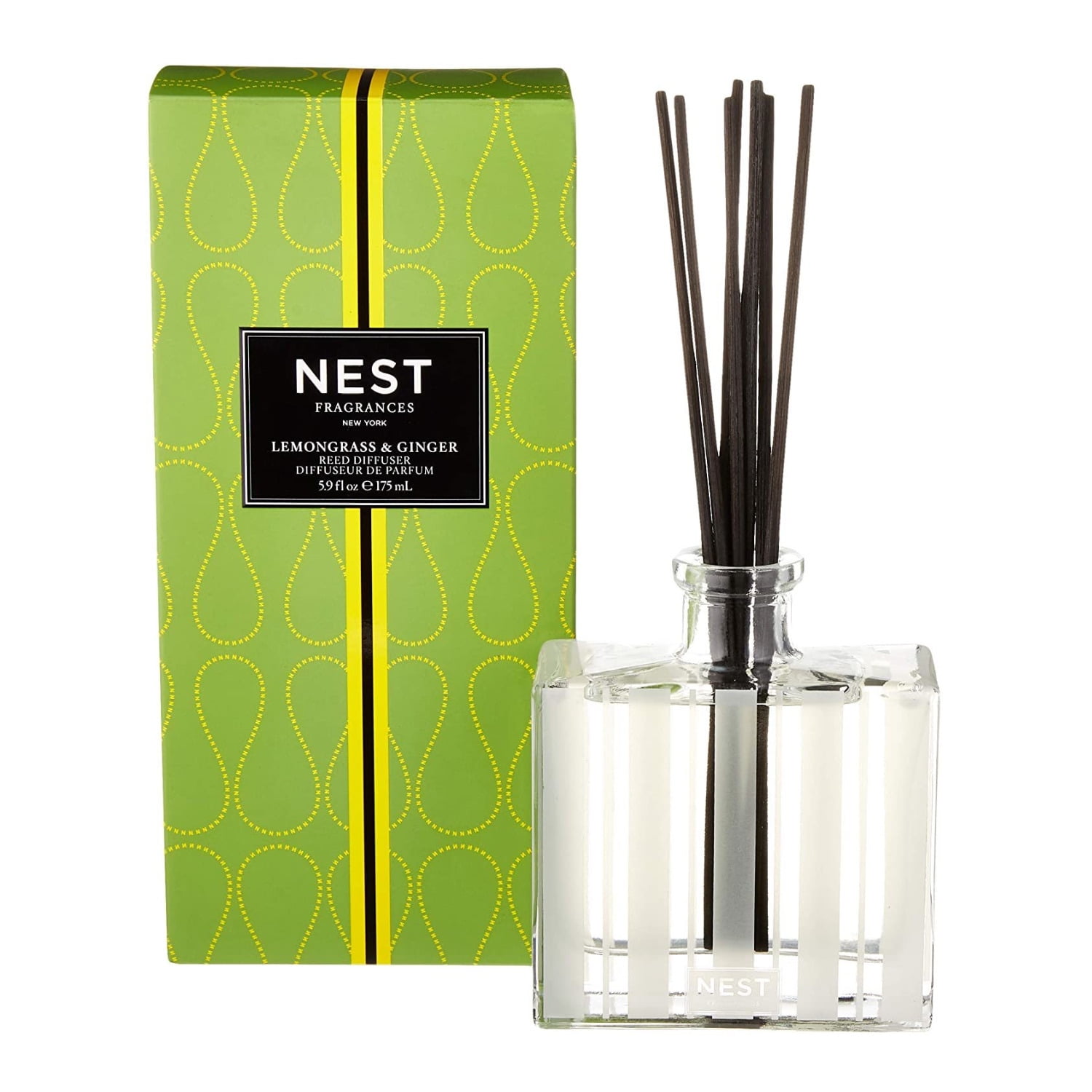 NEST Fragrances Lemongrass and Ginger Scented Oil Aroma Reed Diffuser ...