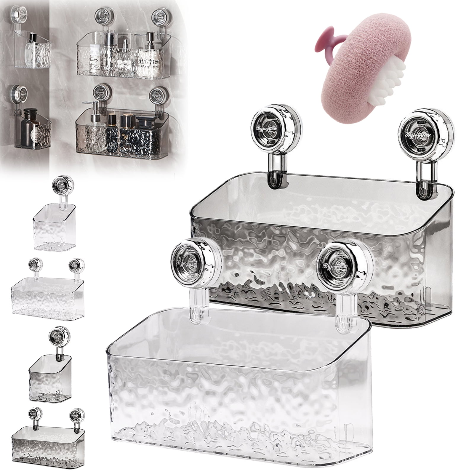 Nest Grip Shelf for Bathroom, Bath Suction Shelves, Shower Caddy ...