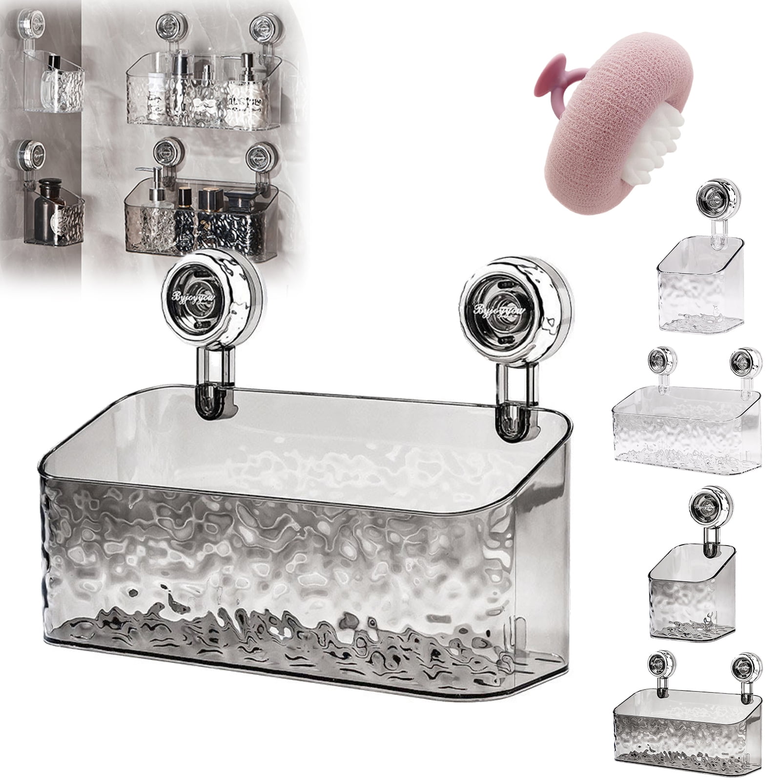 Nest Grip Shelf for Bathroom, Bath Suction Shelves, Shower Caddy ...