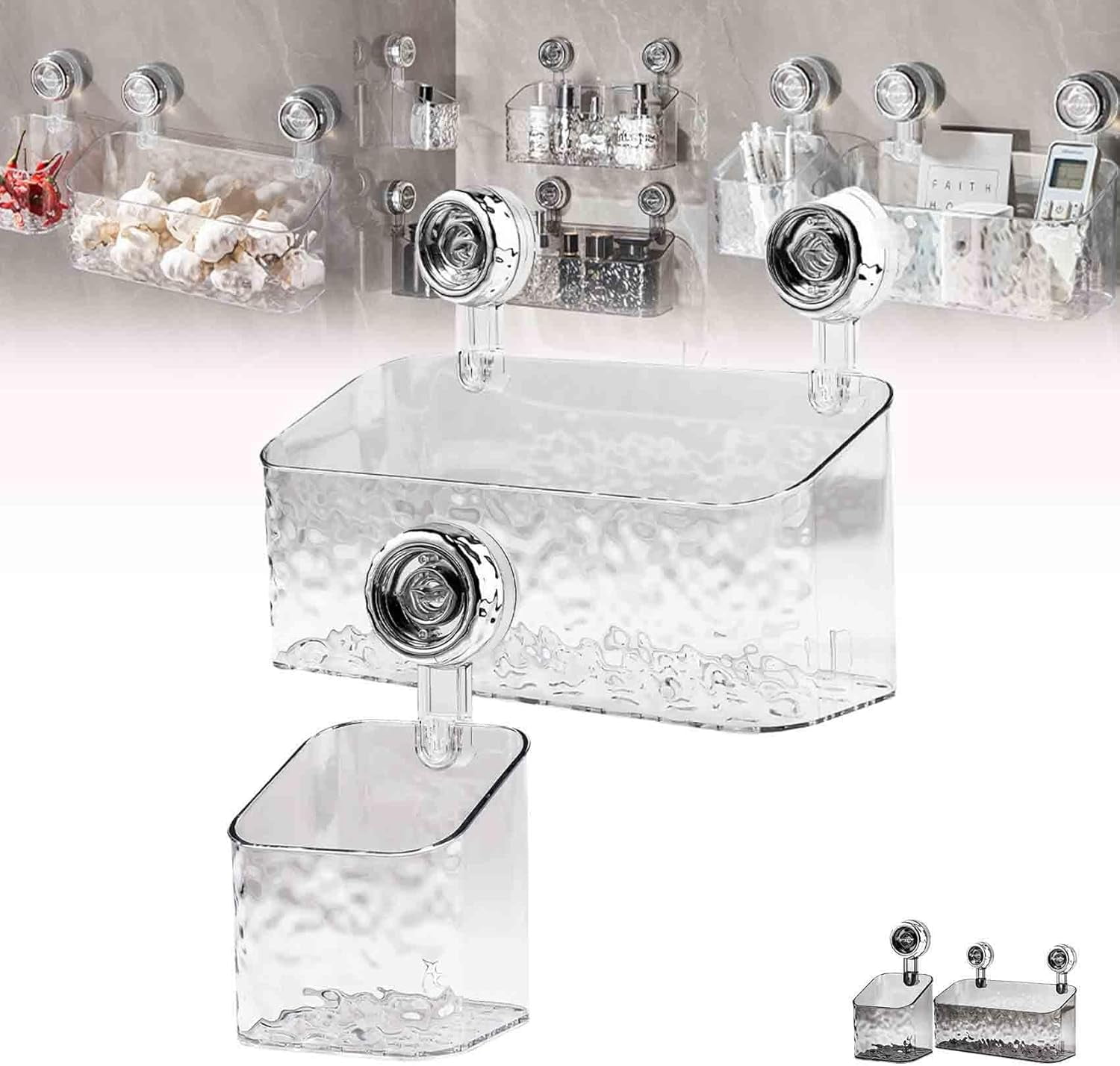 Nest Grip Shelf for Bathroom, Shower Caddy Suction Cup Storage Rack ...