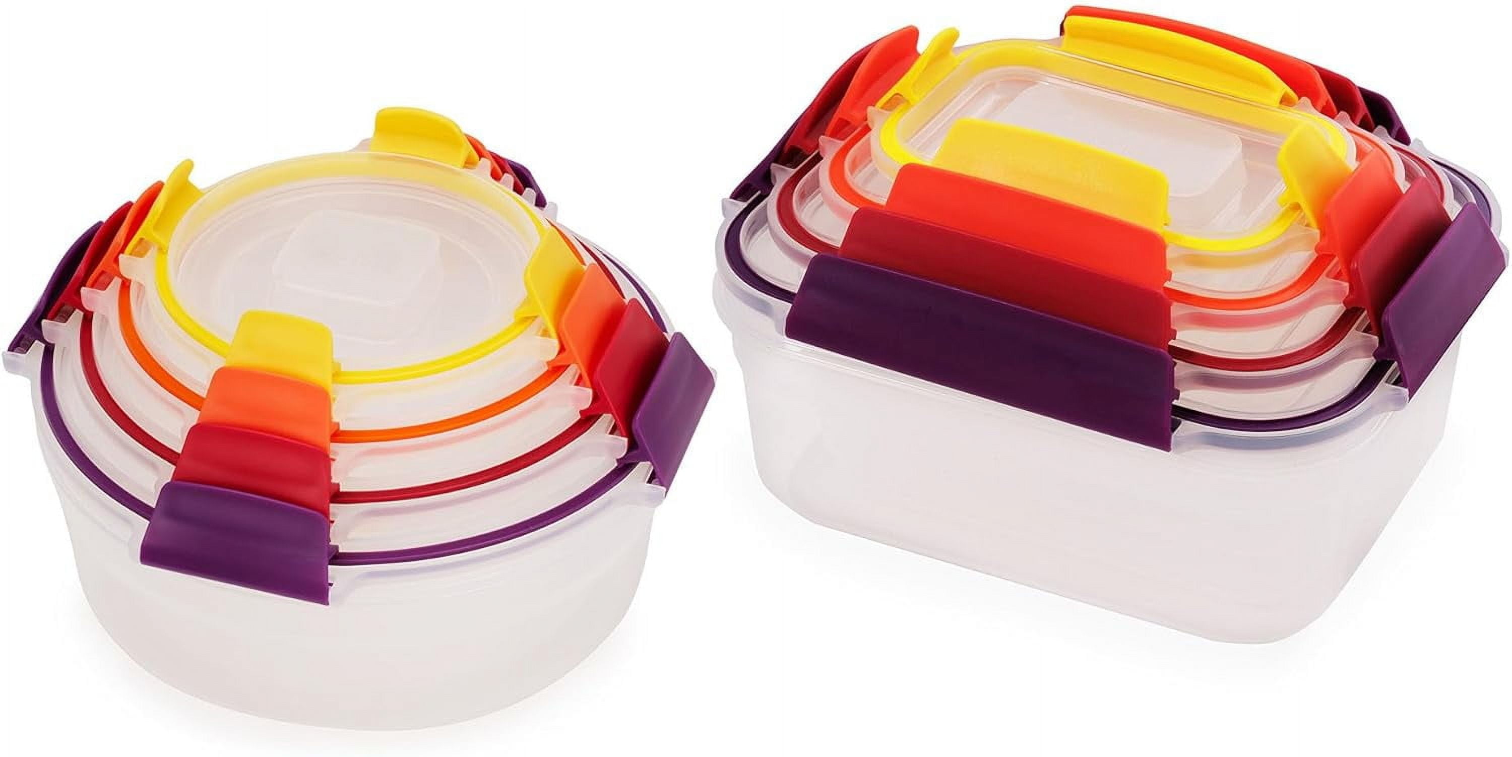Nest Lock 16-piece Plastic BPA Free Food Storage Container Set with ...