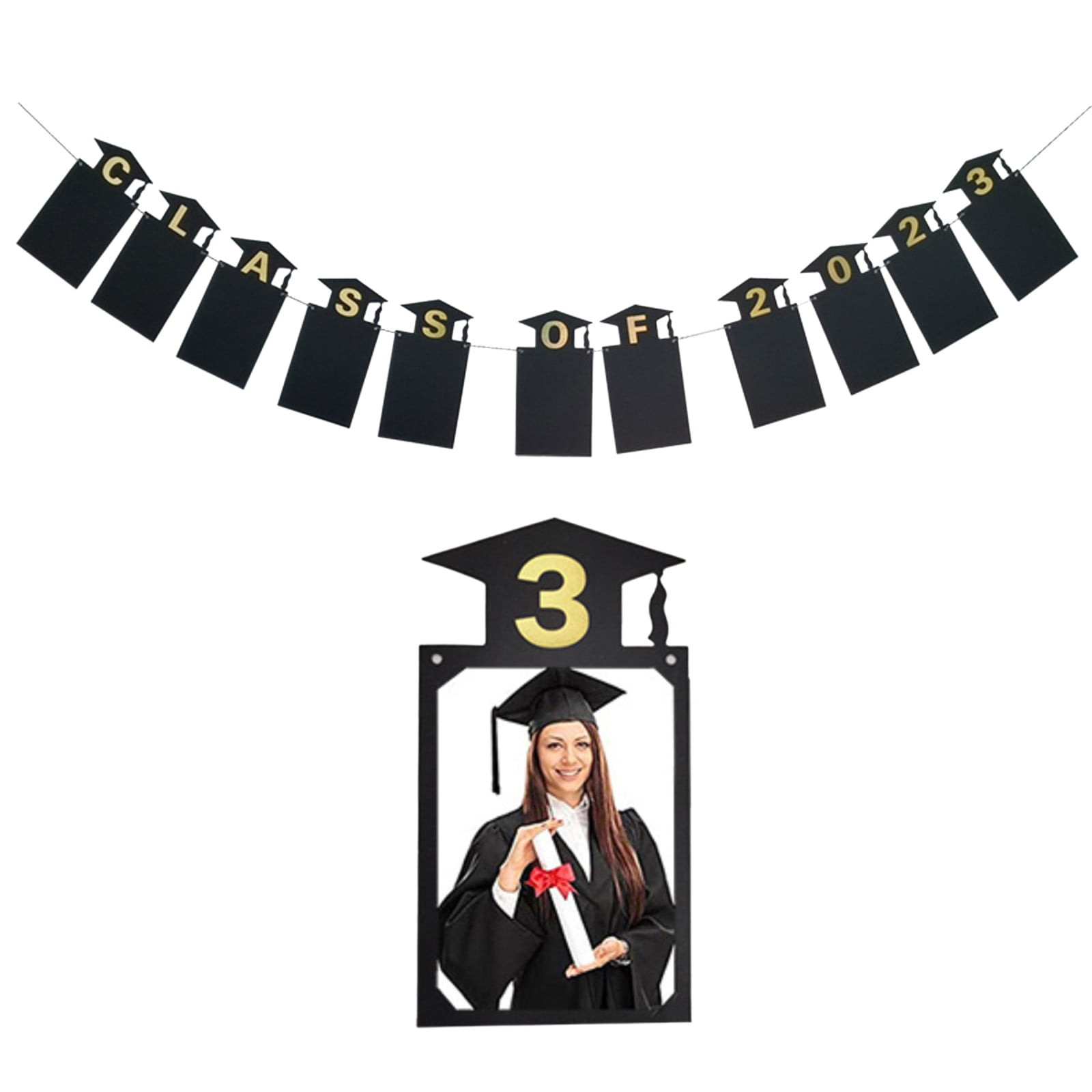 Nest & Nook Class Of 2023 Graduation Letter Photo Flag Flag GRAD Party ...