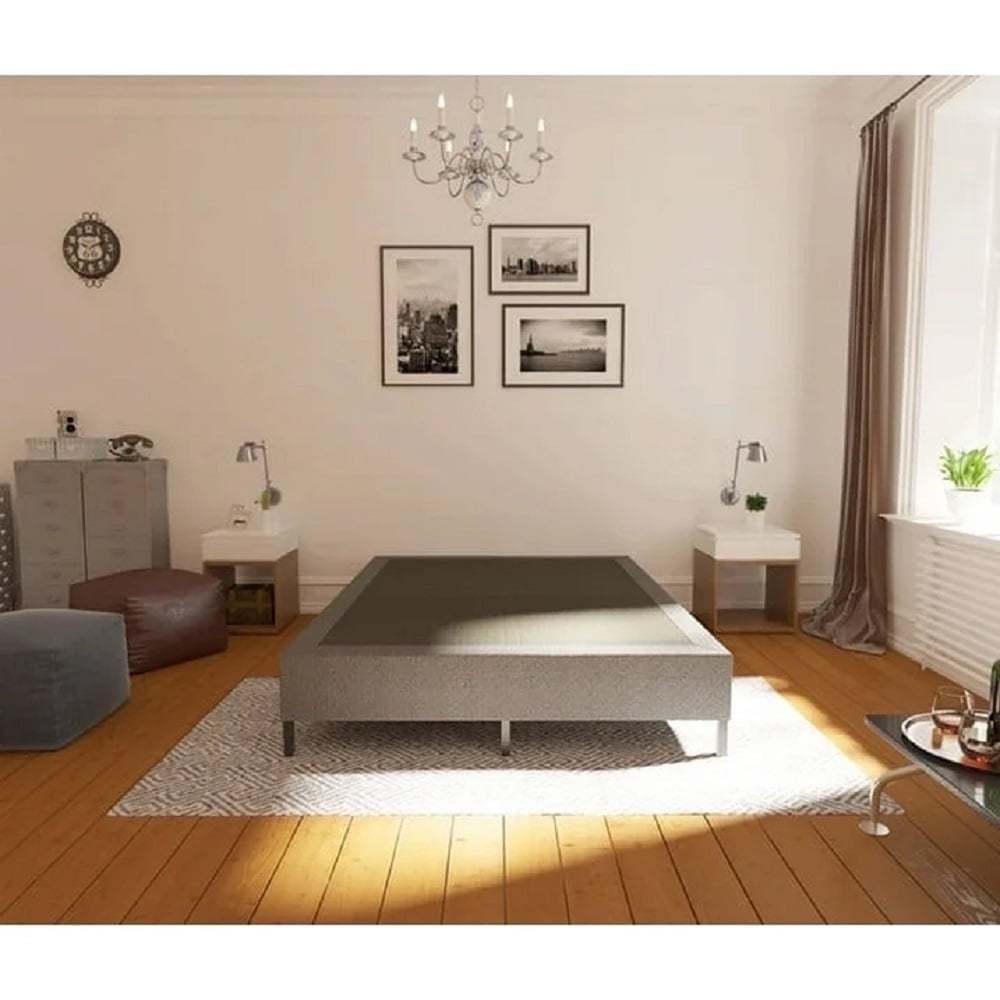 Nest Slumber King Platform Metal Bed Frame with Fabric Cover | Quiet ...