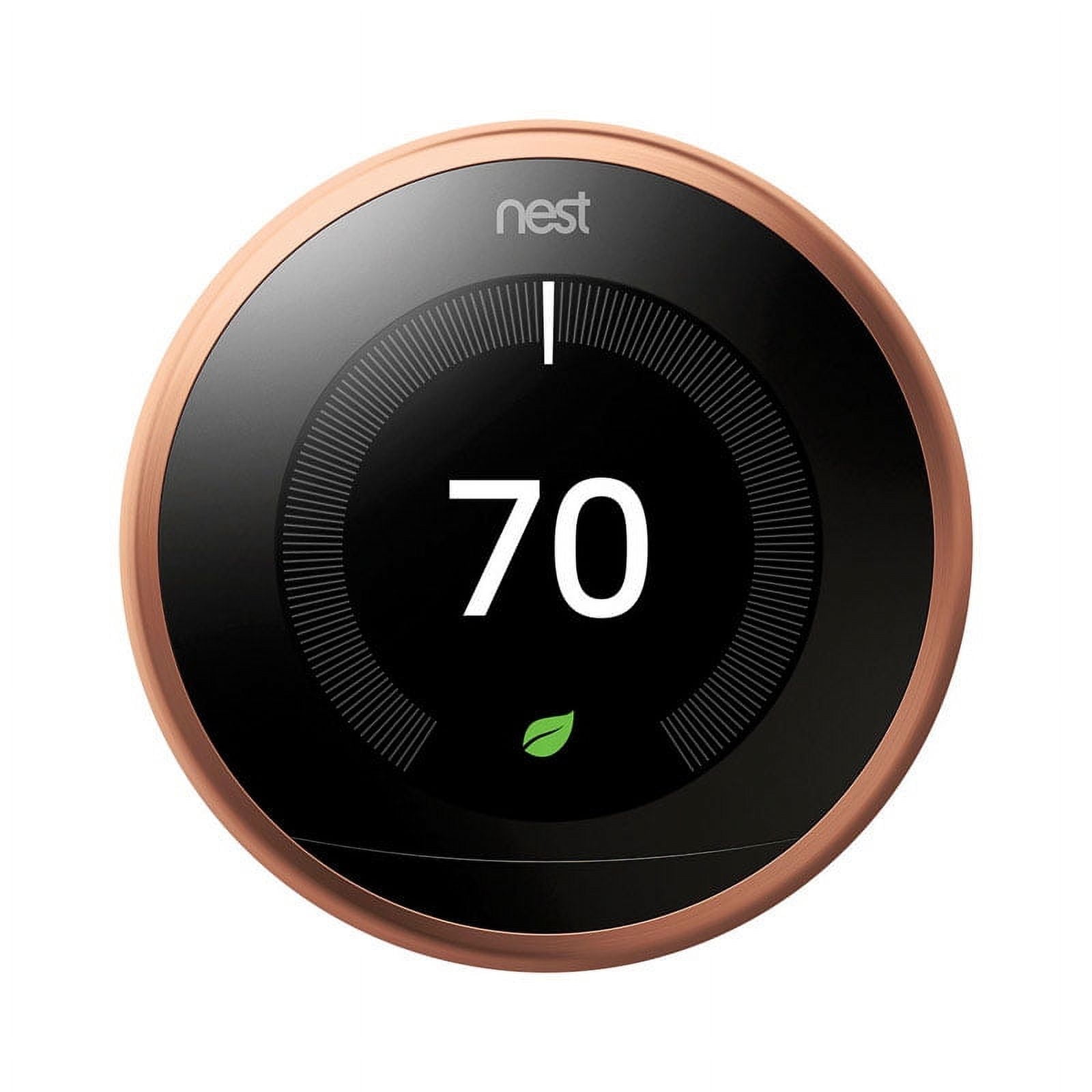 3rd Gen Nest Smart Learning Thermostat with Wi-Fi & Temperature Sensor ...