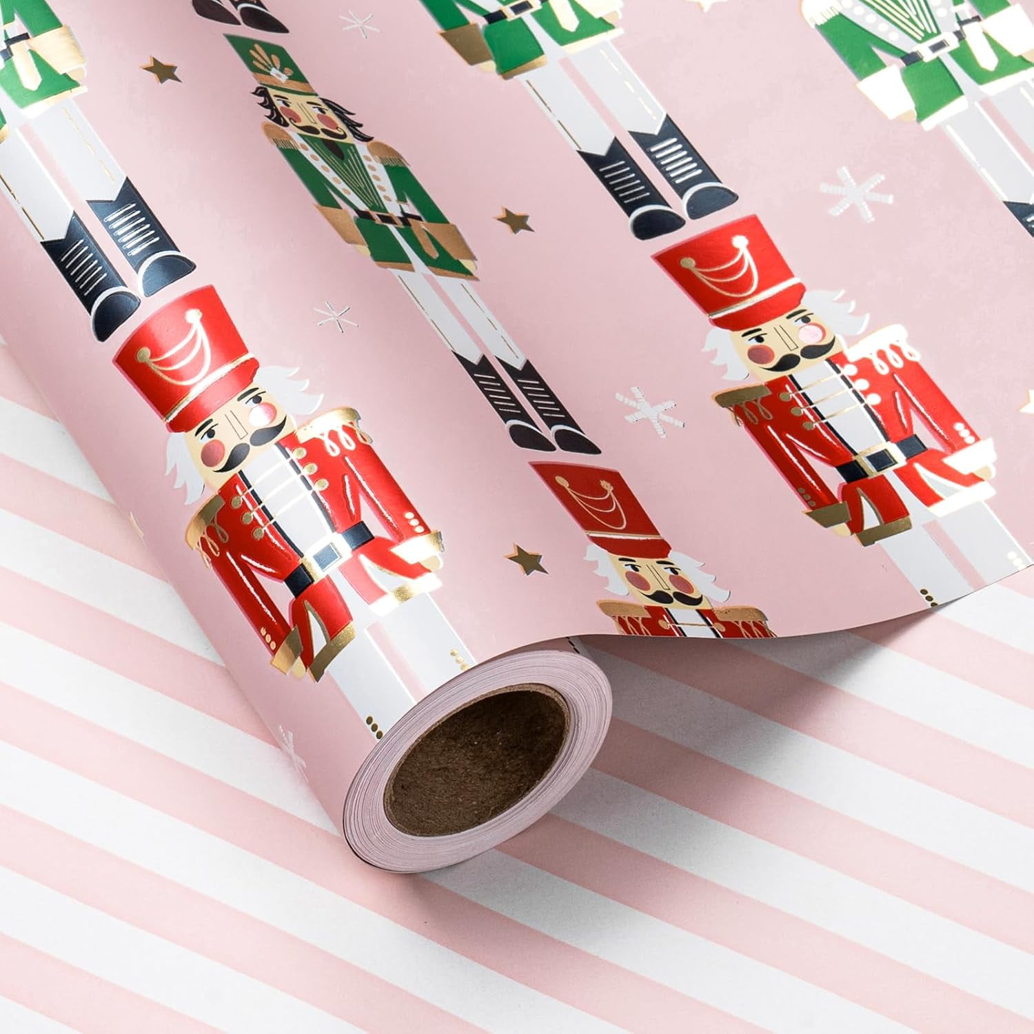 NestE-30in x 32.8Ft Christmas Pink Wrapping Paper Jumbo Roll for Kids ...