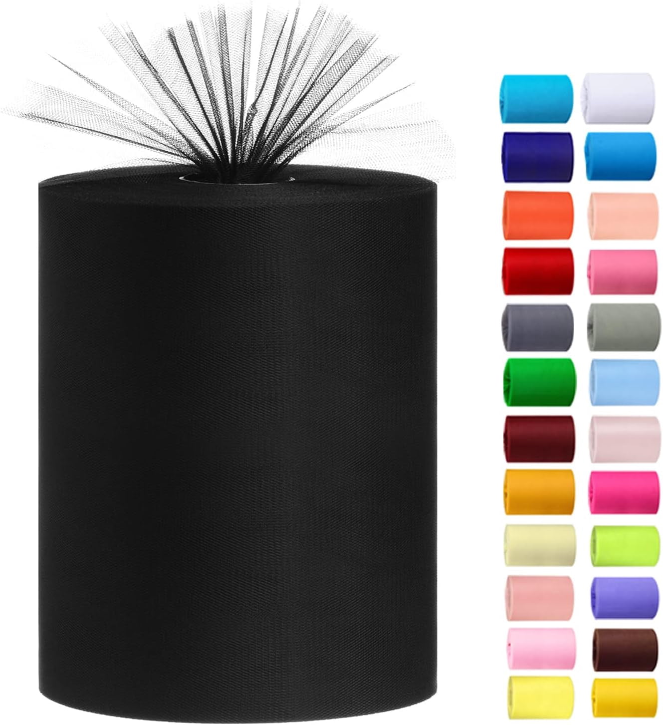 NestE Tulle Rolls 6” by 100 Yards (300 feet) Tulle Roll Spool Fabric ...